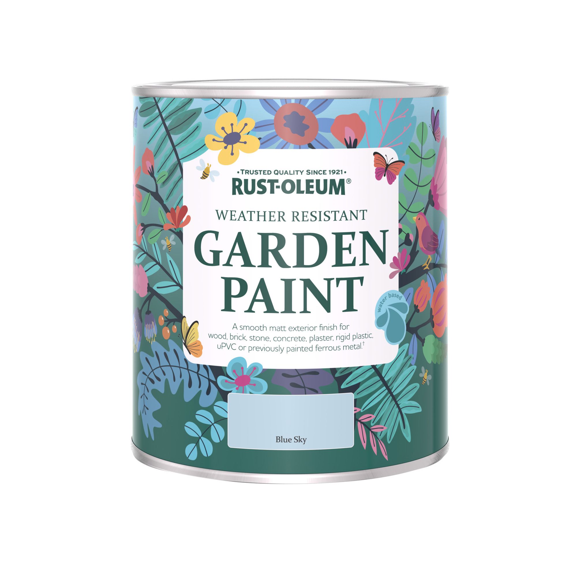 Rust-Oleum Blue Sky Matt Multi-surface Garden Paint, 750ml Tin