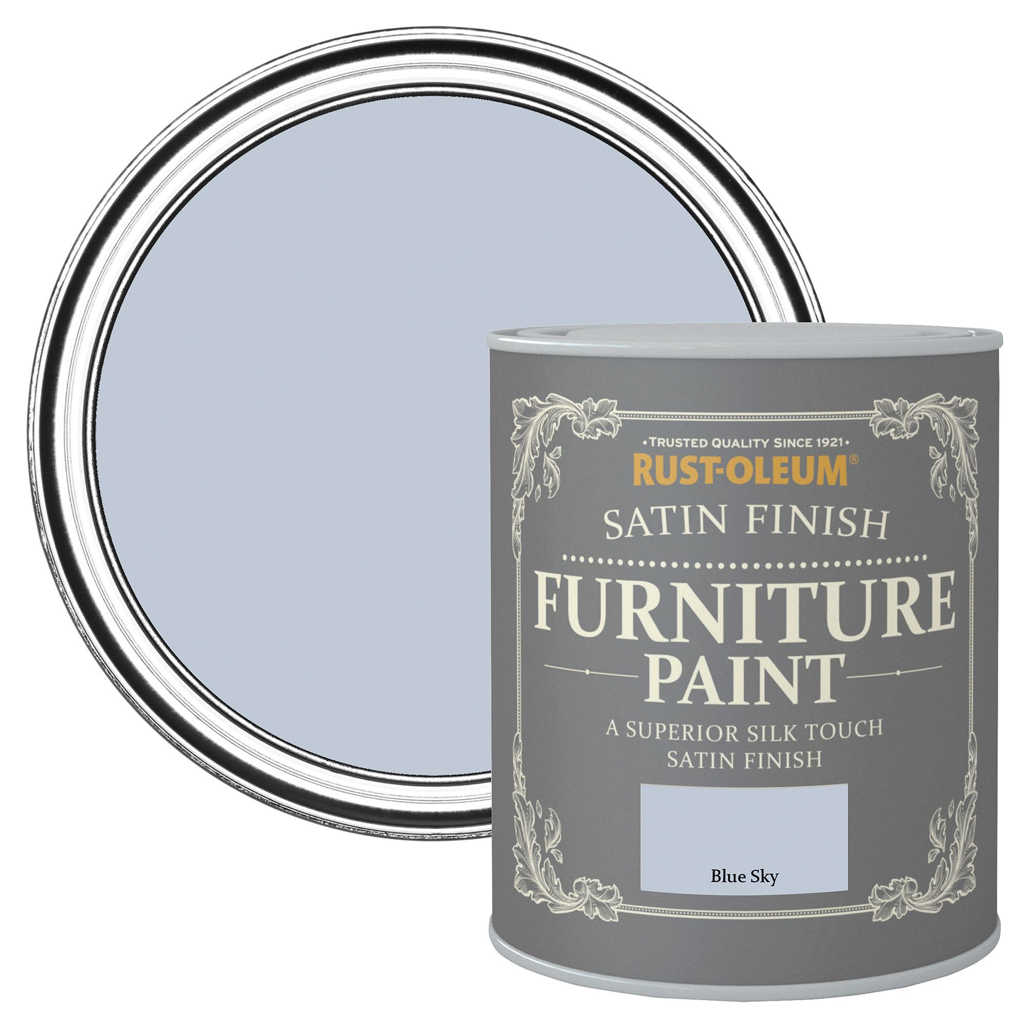 Rust-Oleum Blue sky Satin Furniture paint 125 ml | DIY at B&Q