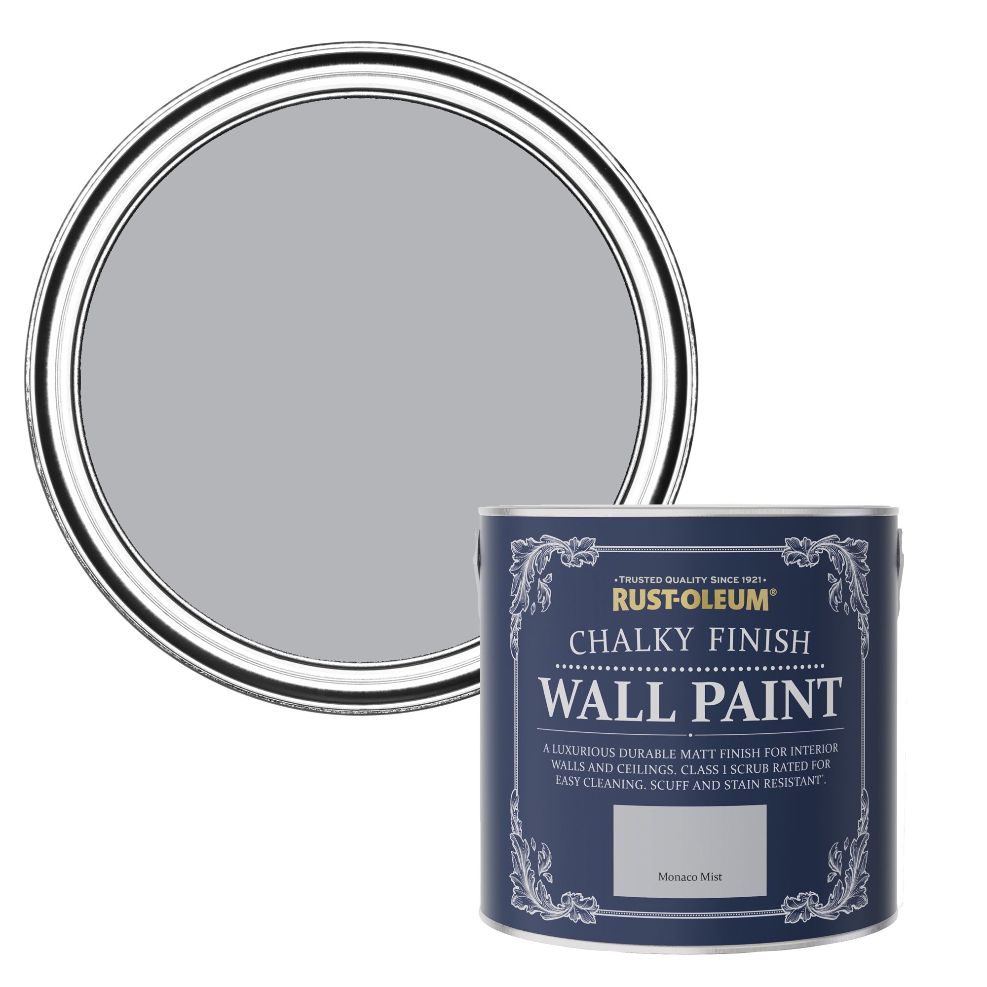 Rust-Oleum Chalky Finish Wall Monaco mist Flat matt Emulsion paint, 2 ...