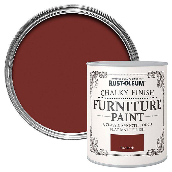 Rust-Oleum Fire brick Matt Furniture paint, 750ml | DIY at B&Q