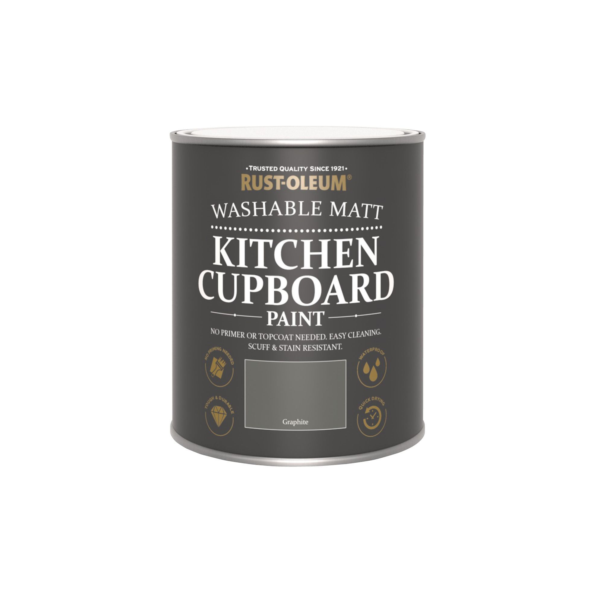 Rust-Oleum Graphite Matt Kitchen Cupboard paint, 750ml