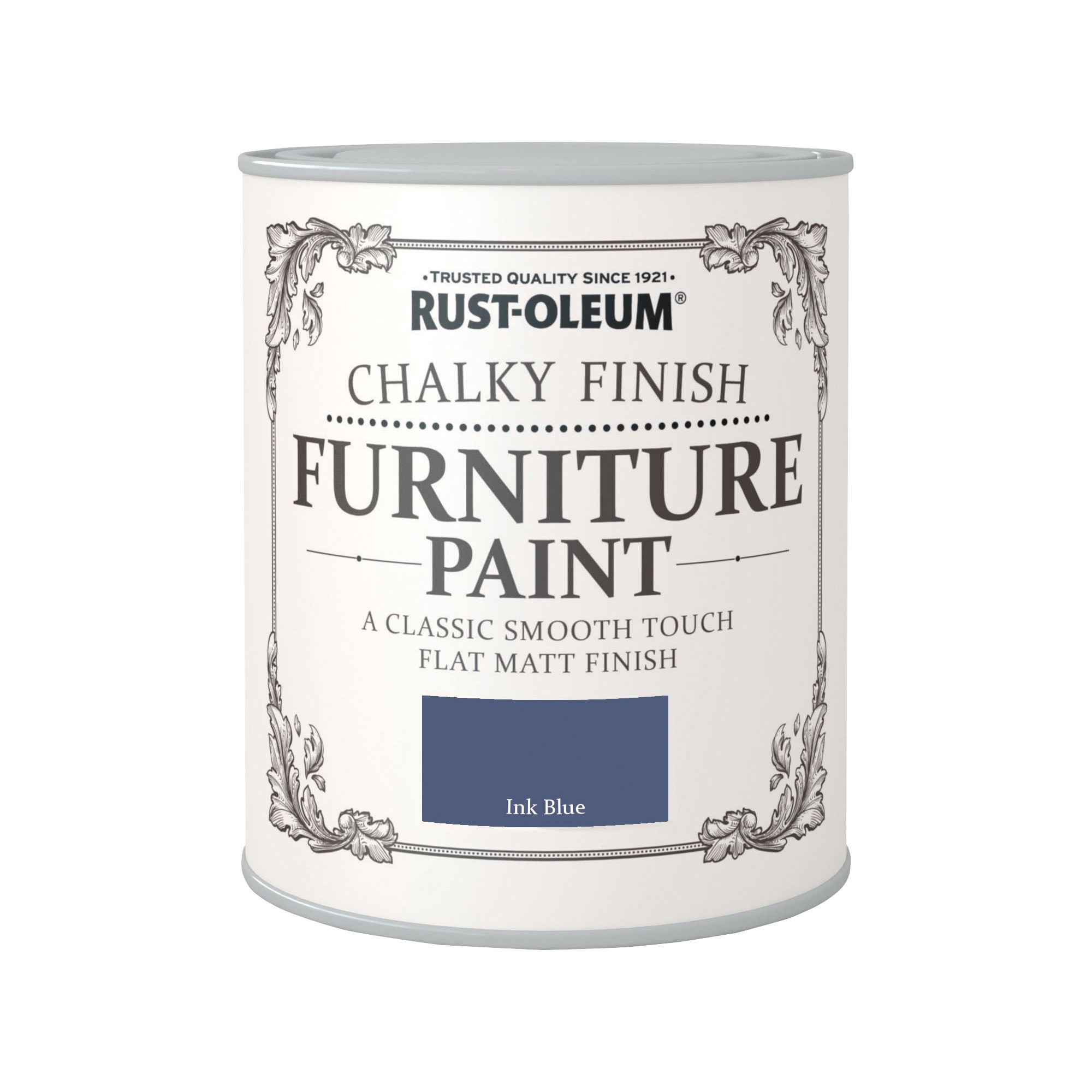 Rust-Oleum Ink blue Flat matt Furniture paint, 125ml | DIY at B&Q