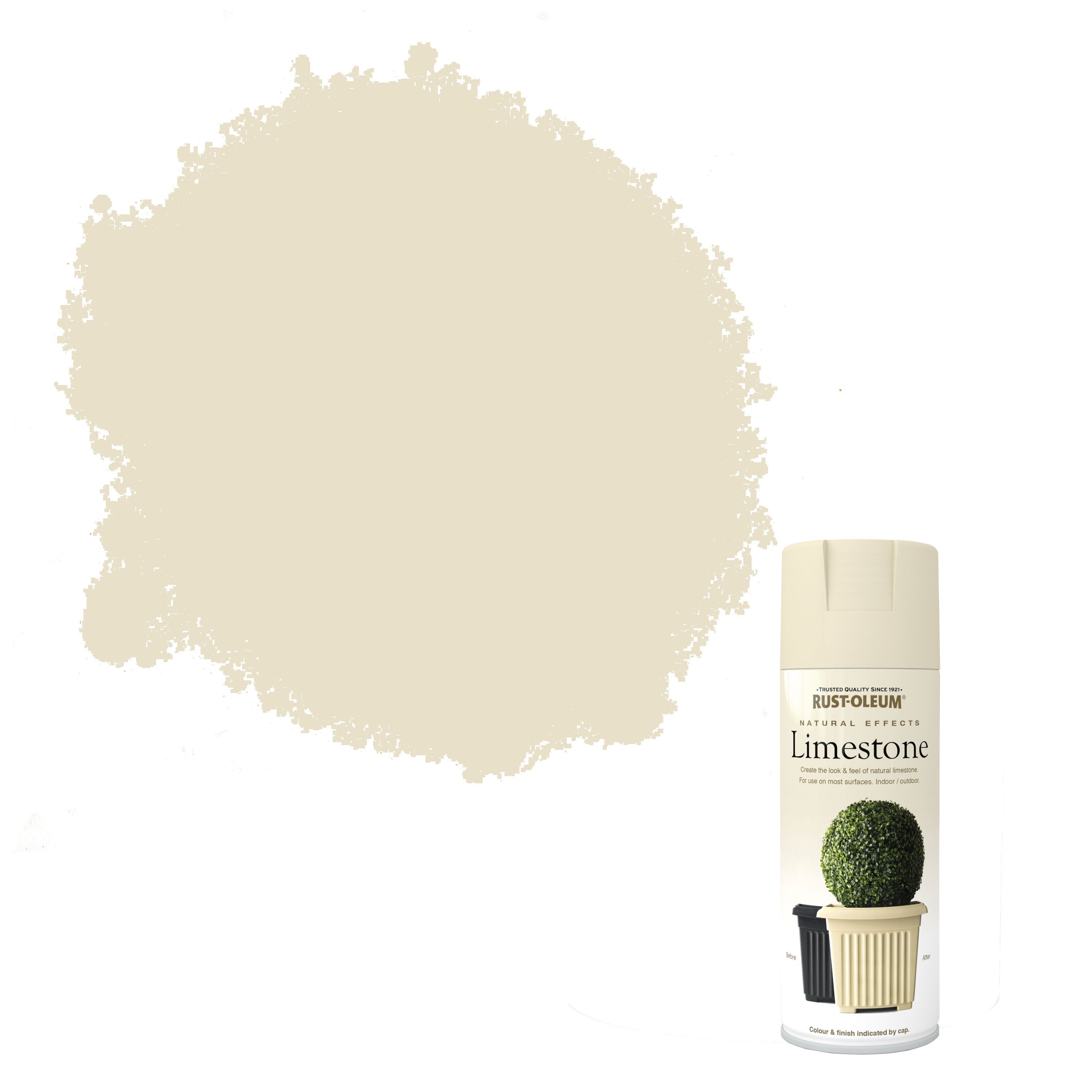 Rust-Oleum Natural effects Limestone Matt Multi-surface Spray paint ...