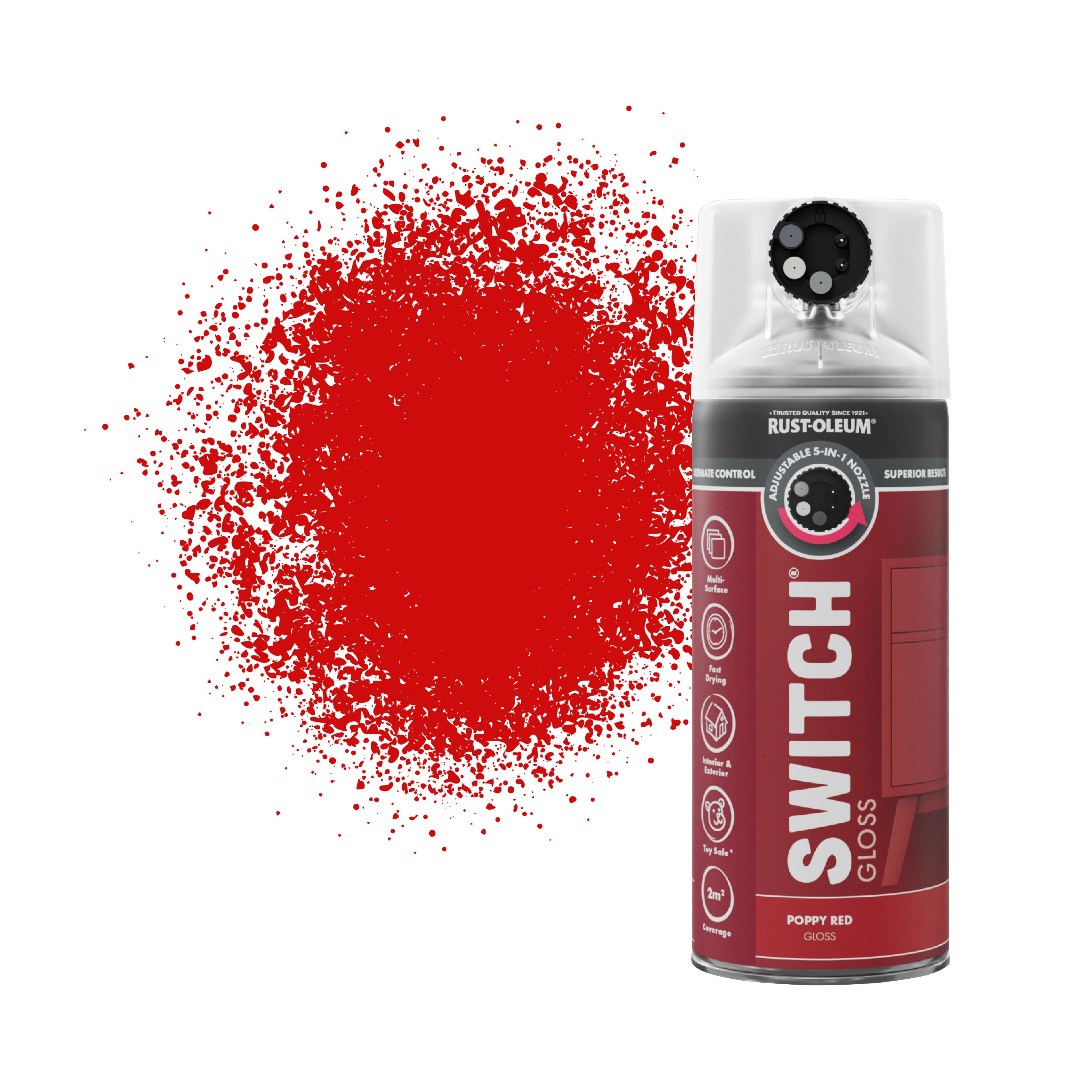 Rust-Oleum Switch Poppy Red Gloss Multi-surface Topcoat Decorative ...