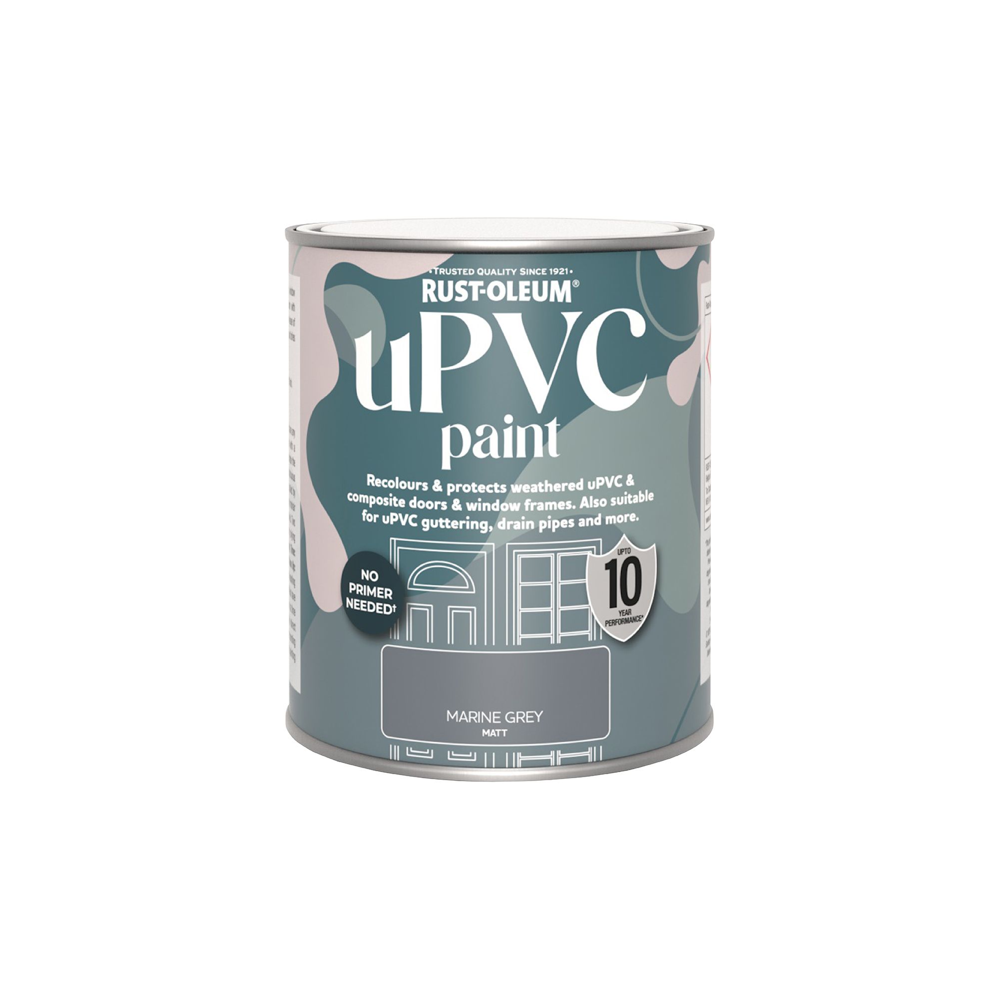Rust-Oleum uPVC Marine Grey Matt Paint, 750ml