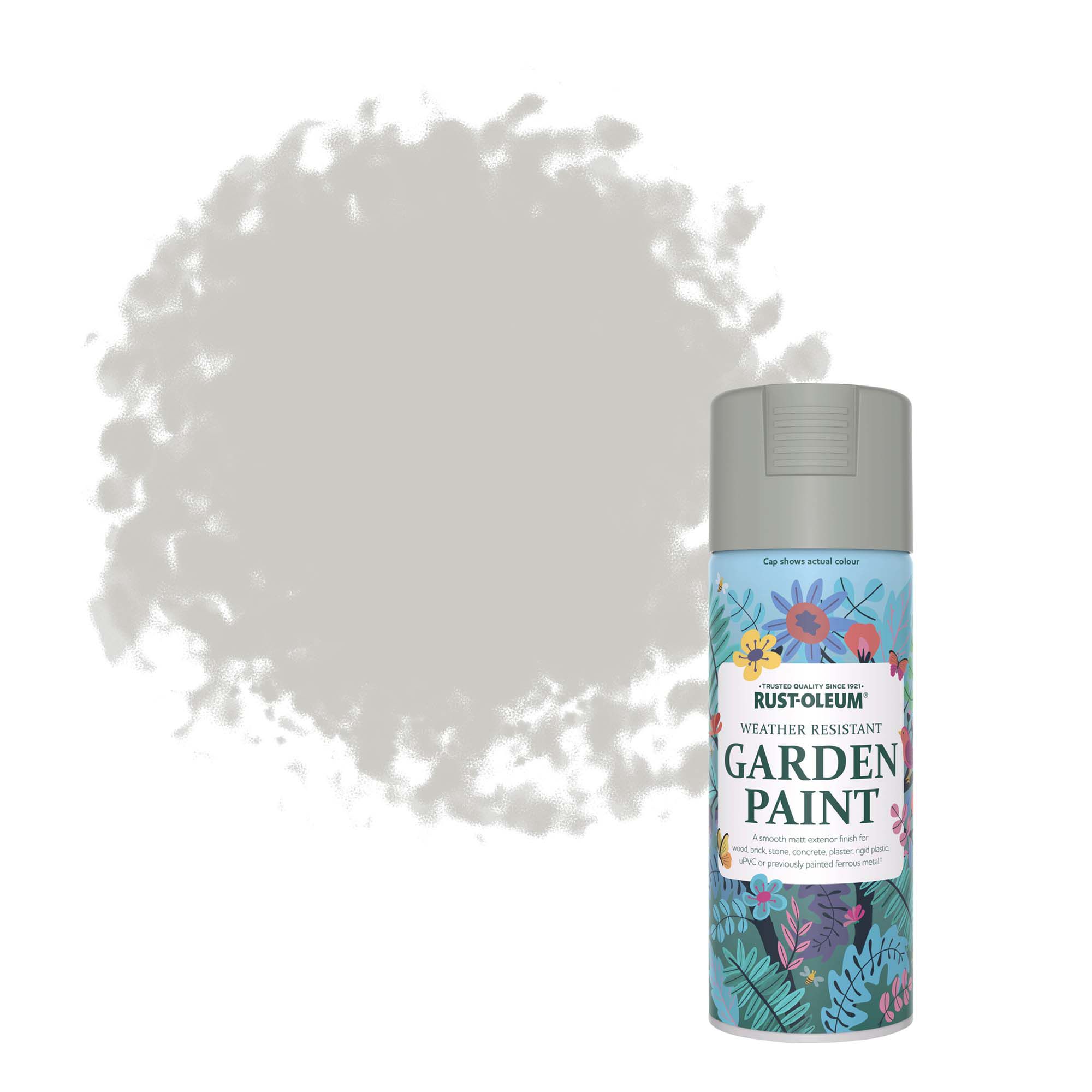 Rust-Oleum Winter Grey Matt Multi-surface Garden Paint, 400ml Spray can ...