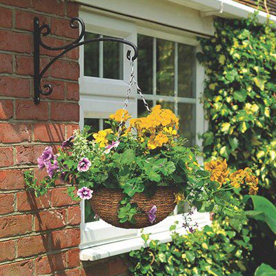 Rustic spot Round Rattan Hanging basket, 35.56cm