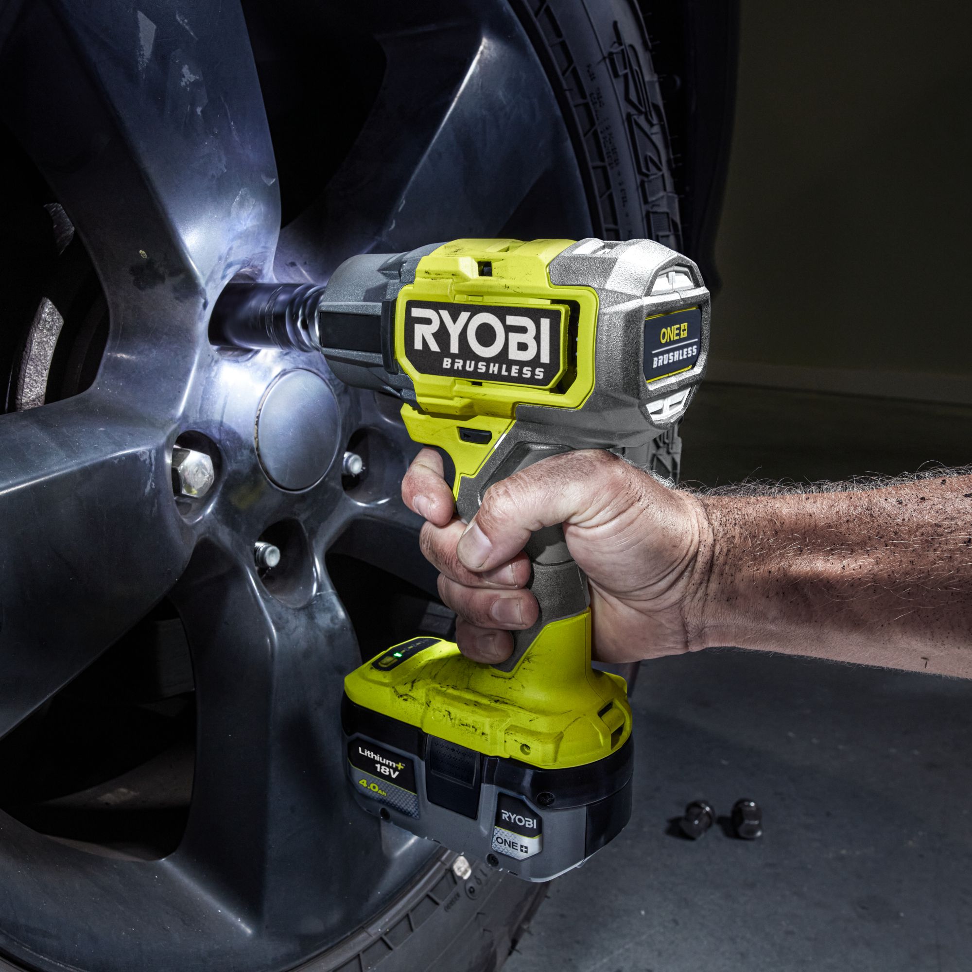 RYOBI 18V ONE+ BRUSHLESS CORDLESS IMPACT WRENCH (BARE TOOL) - RIW18BL-0