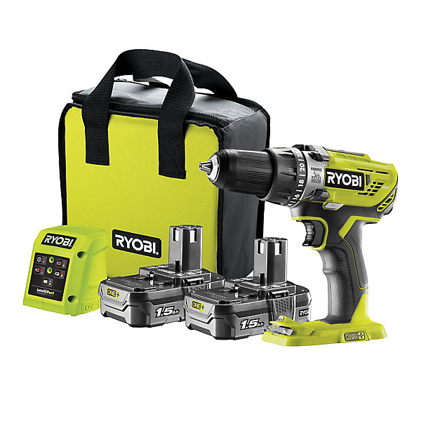 Shop Ryobi ONE+ 18V Li-ion Brushed Cordless Combi drill (2 x 1.5Ah ... Shop Ryobi ONE+ 18V Li-ion Brushed Cordless Combi drill (2 x 1.5Ah ...