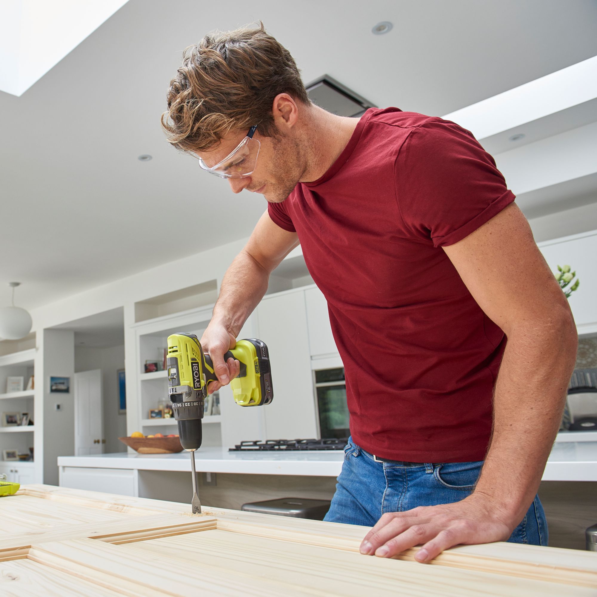 Ryobi ONE+ 18V Li-ion Brushed Cordless Combi drill (2 x 1.5Ah) - R18PD3 ...