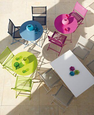 Saba Metal Pink Foldable Chair