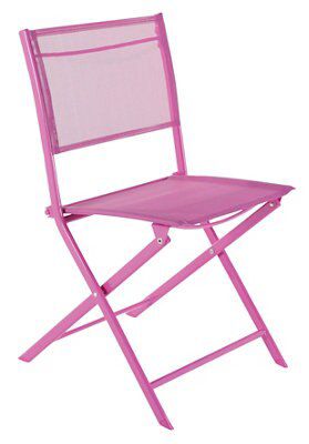 Saba Pink Metal Foldable Chair