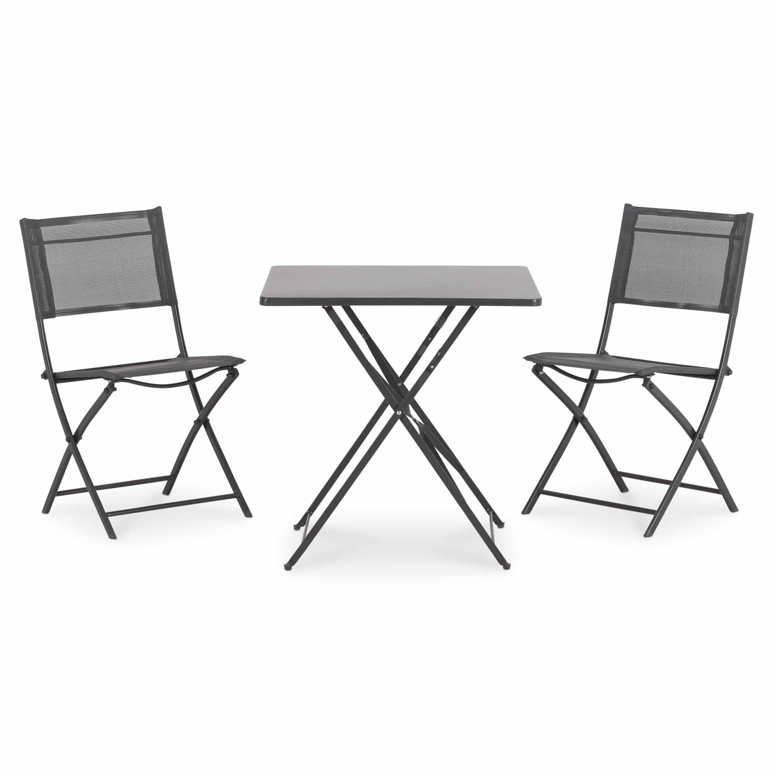 Saba Steel grey Metal 2 seater Bistro set
