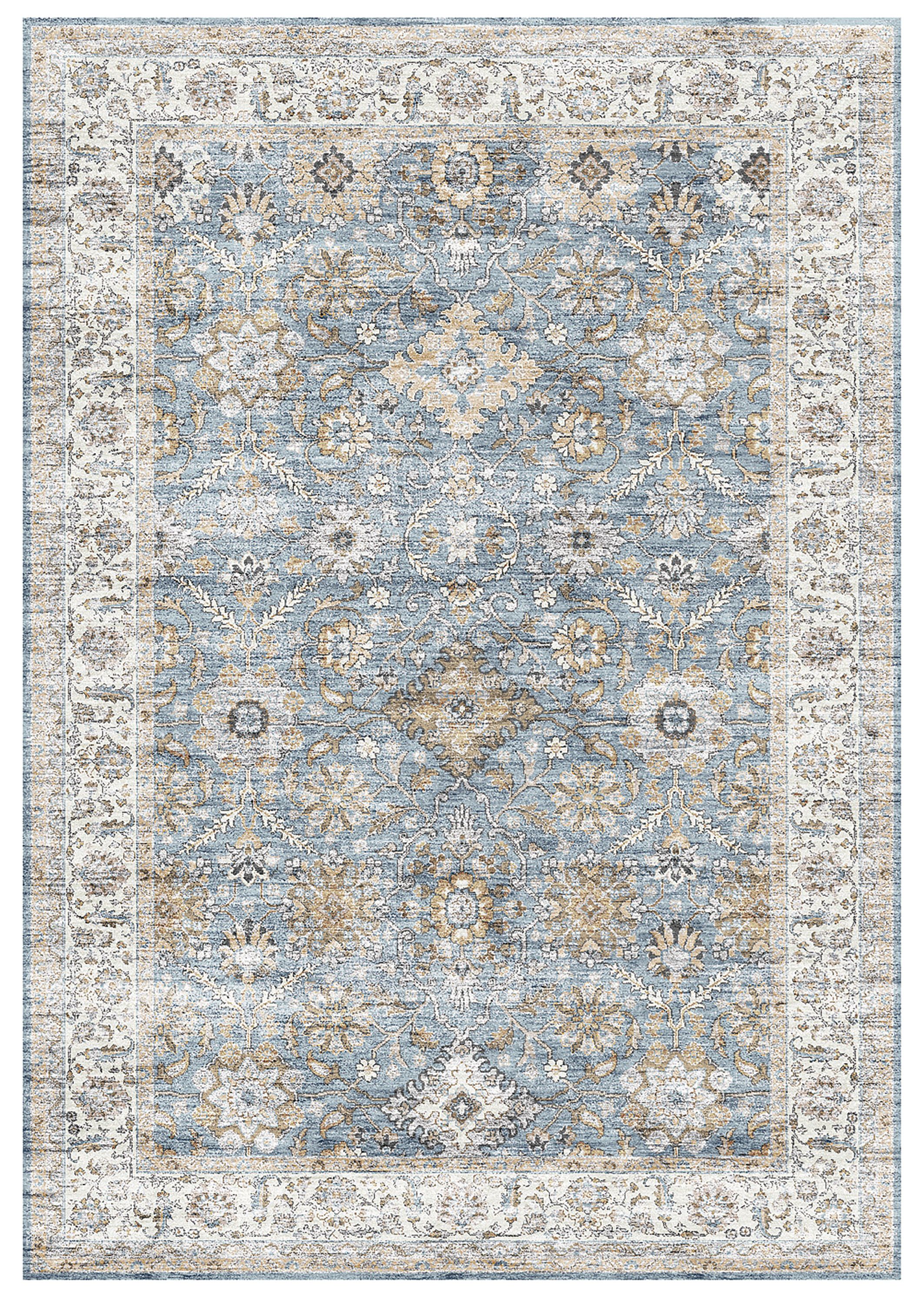 Samira Blue Persian Large Rug, (L)230cm x (W)160cm | DIY at B&Q