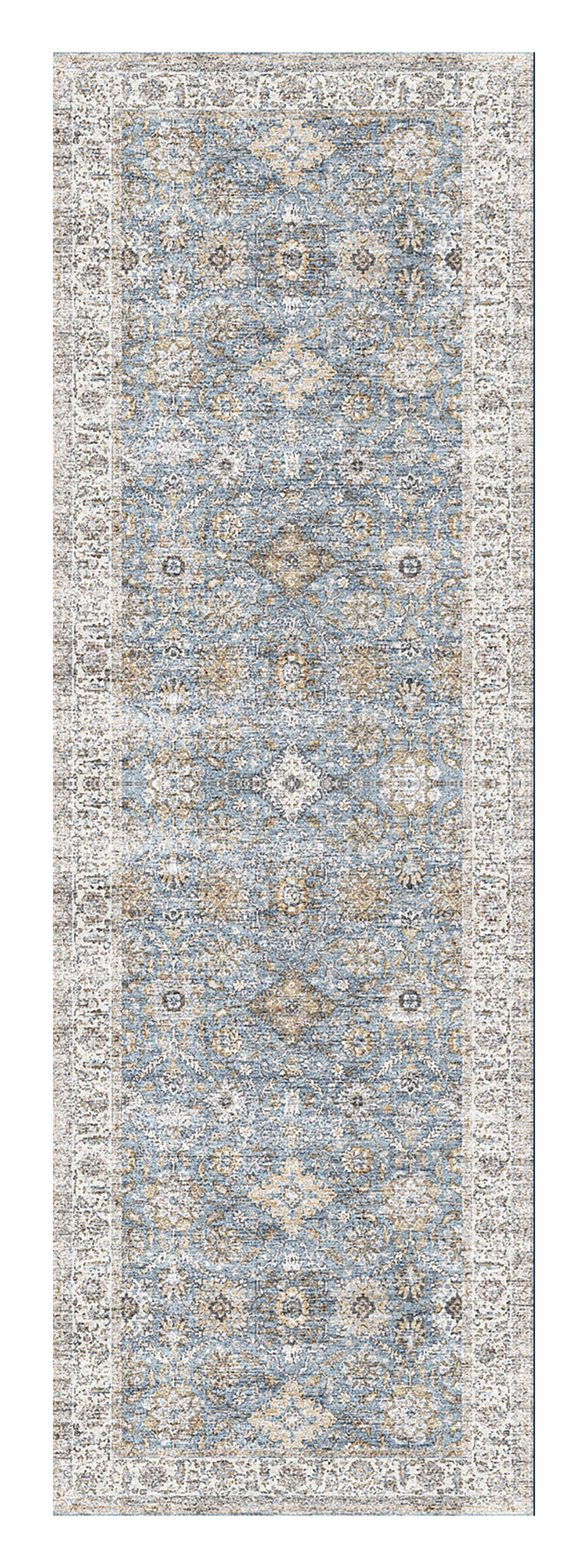 Samira Blue Traditional Runner 180cmx60cm | DIY at B&Q