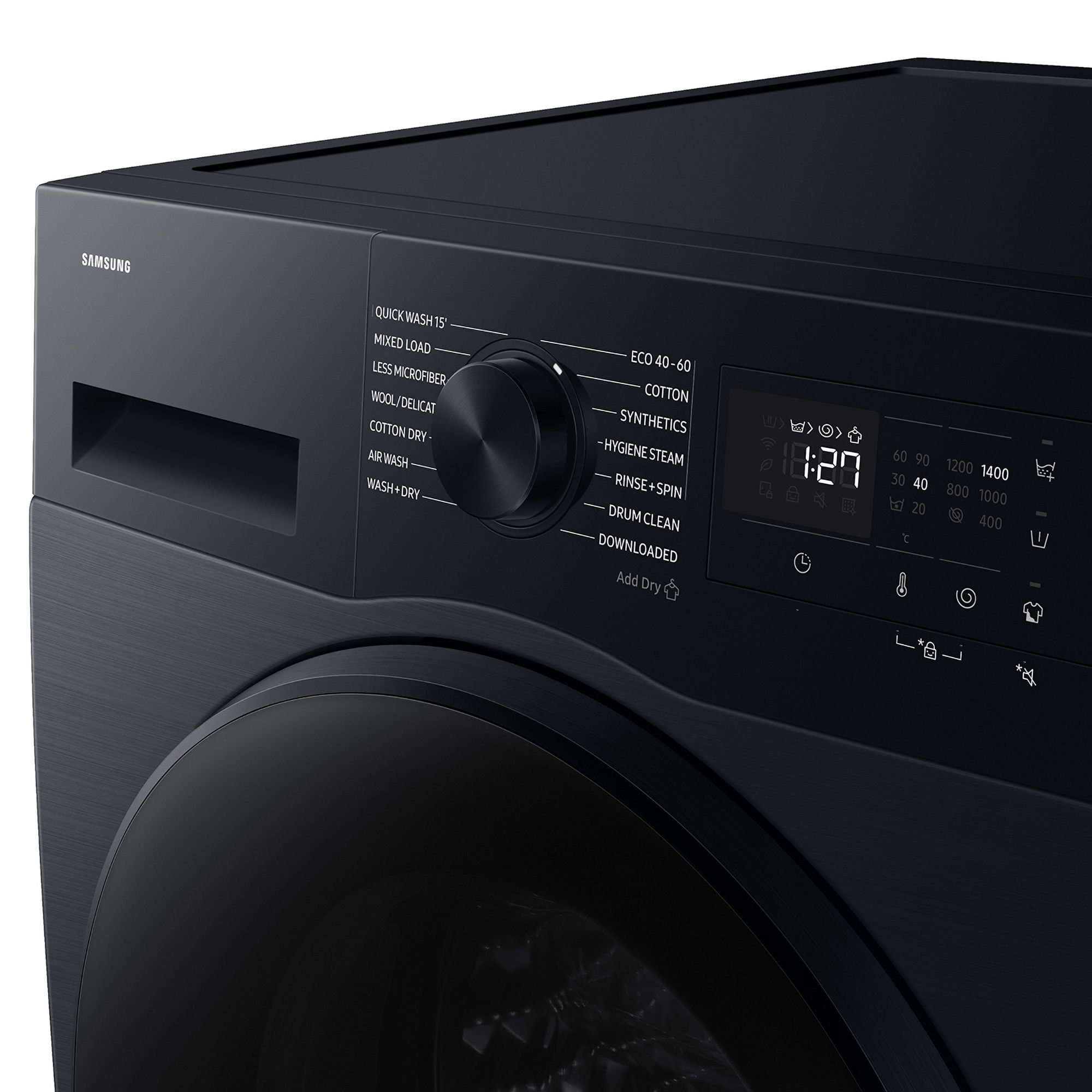 Samsung WD90DG5B15BBEU 9kg/9kg Freestanding Condenser Washer dryer - Black