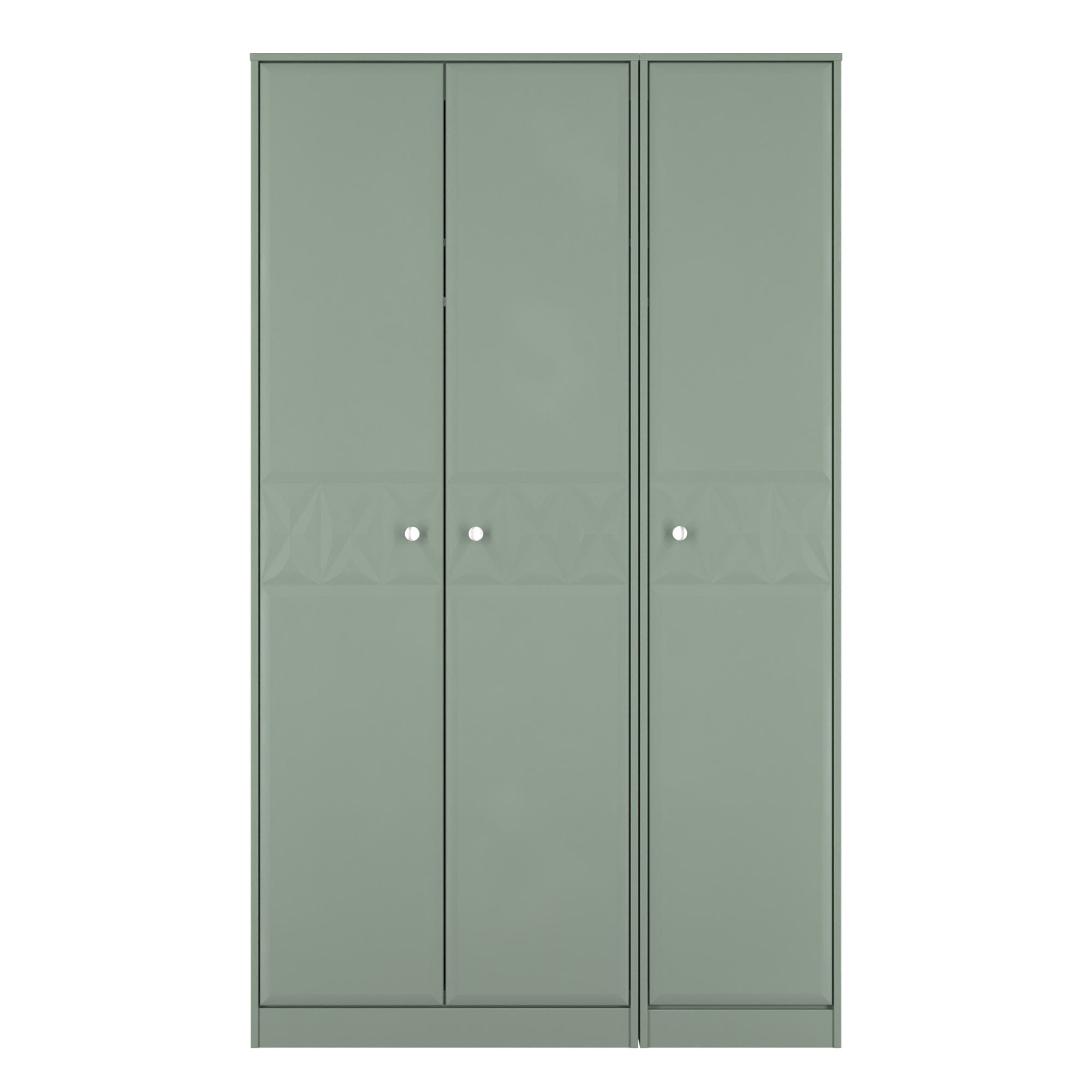 San Jose Ready assembled Contemporary Green Tall Triple Wardrobe (H ...