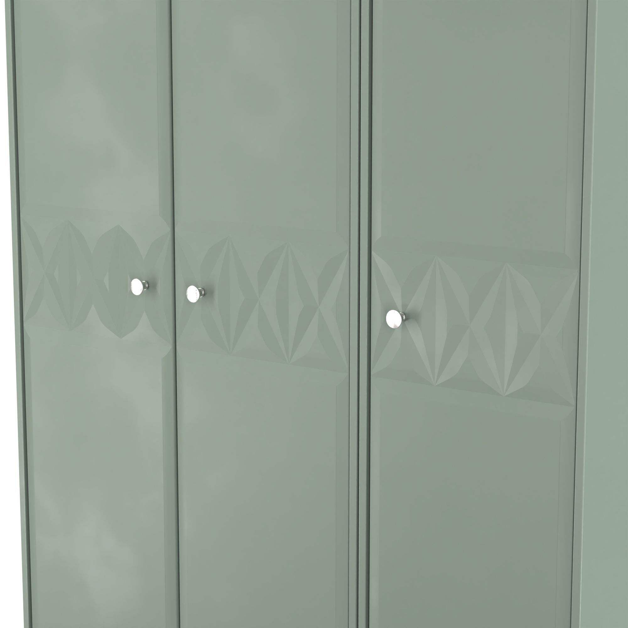 San Jose Ready assembled Contemporary Green Tall Triple Wardrobe (H ...