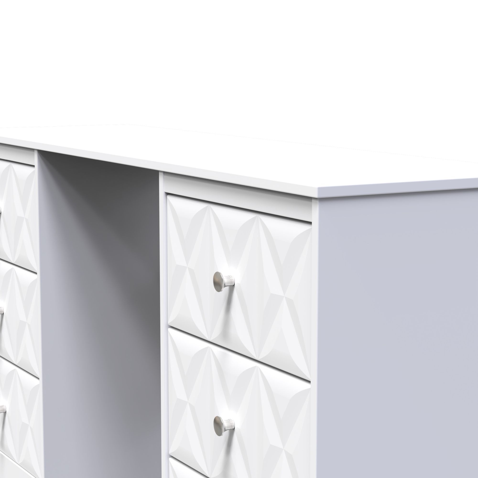 San Jose Ready assembled White 6 Drawer Dressing table (H)785mm (W ...