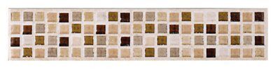 Sandstorm Beige Mosaic Stone effect Ceramic Border tile, (L)250mm (W ...