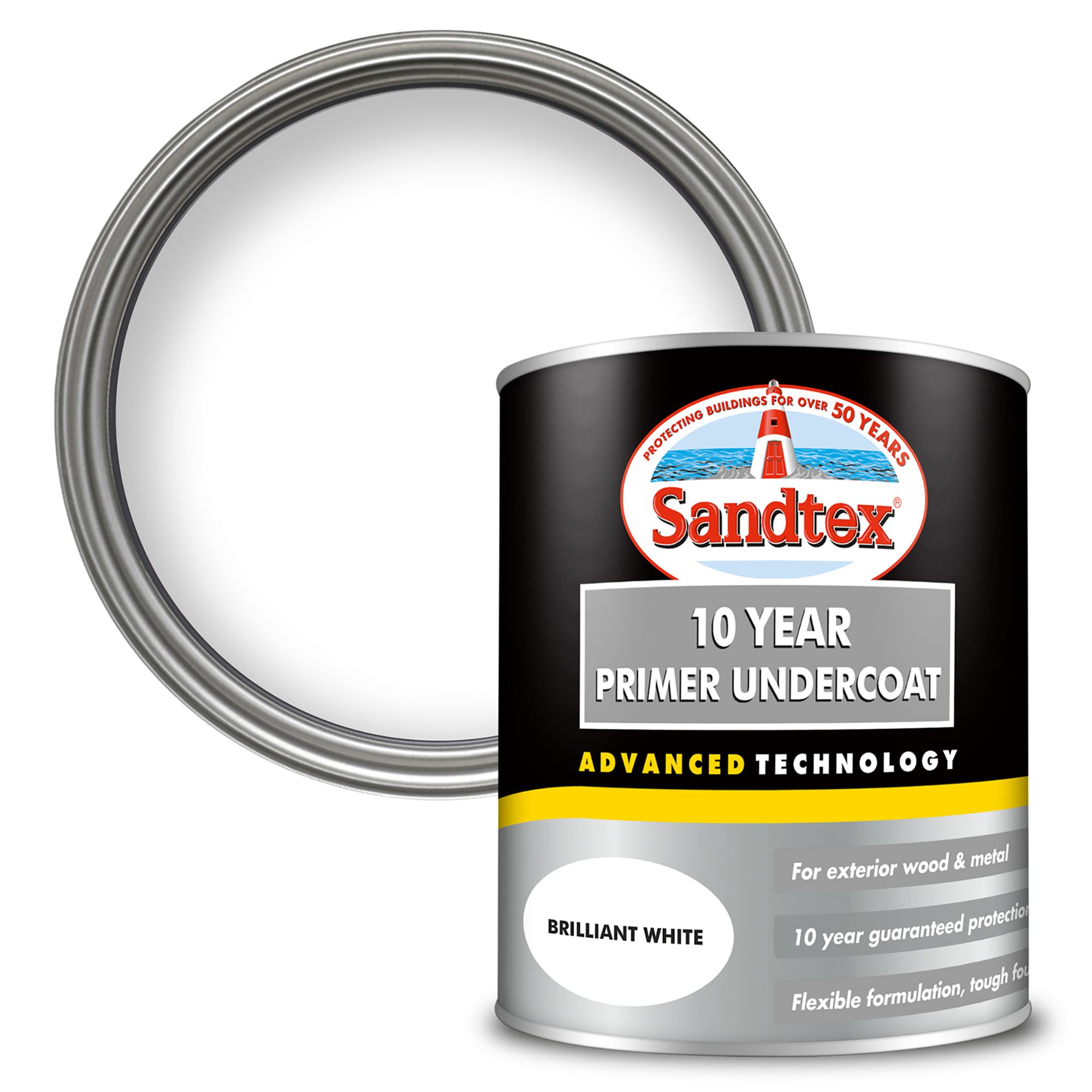 Sandtex 10 Year White Matt Multi-surface Metal & wood Primer ...