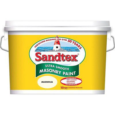 Sandtex Magnolia Masonry paint, 10L | DIY at B&Q