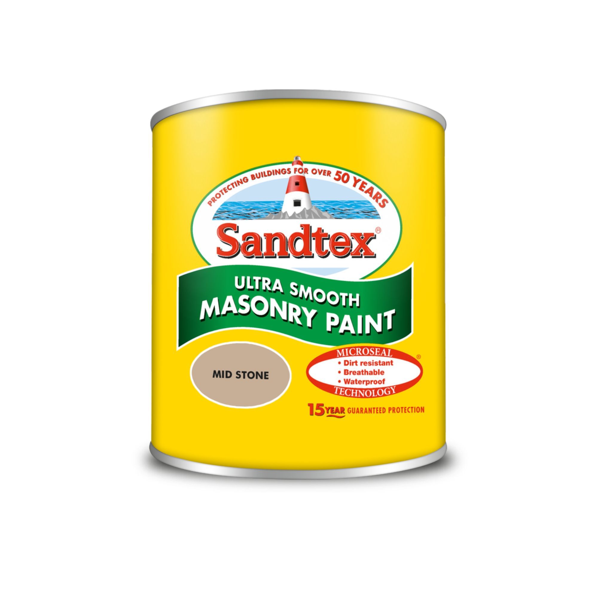 Sandtex Mid stone Ultra smooth Masonry paint, 150ml Tester pot