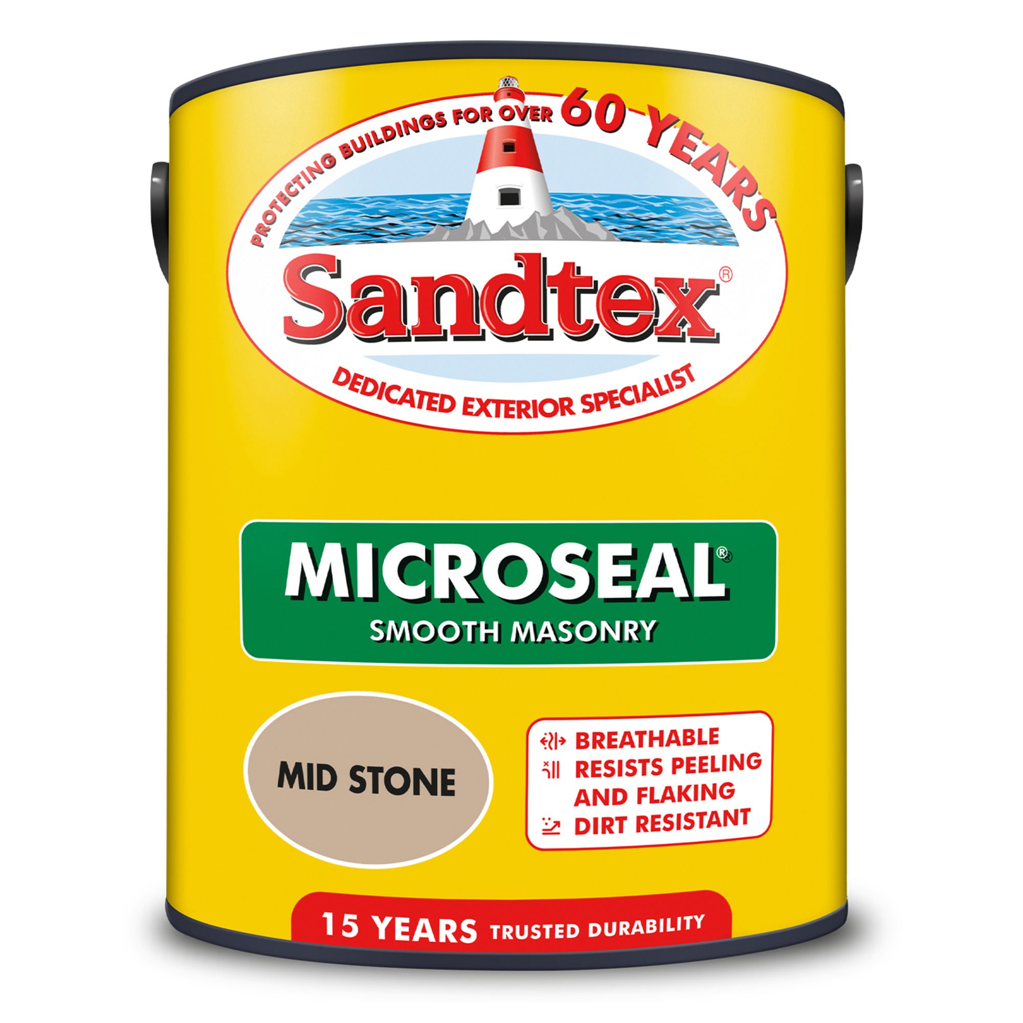 Sandtex Mid stone Ultra smooth Masonry paint, 5L
