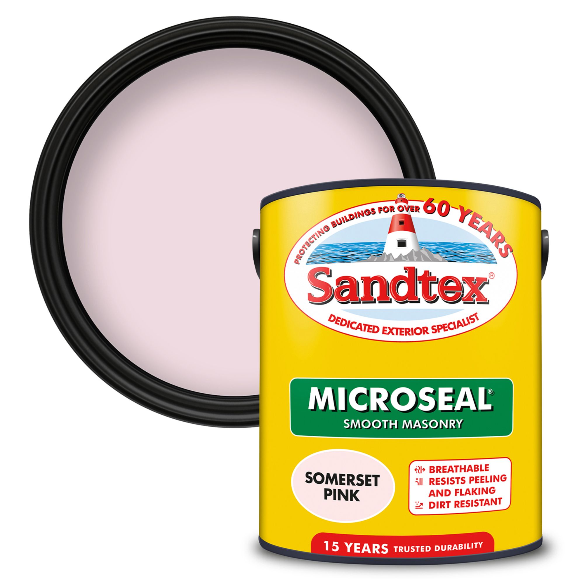Sandtex Somerset Pink Ultra smooth Matt Masonry paint, 5L Tub