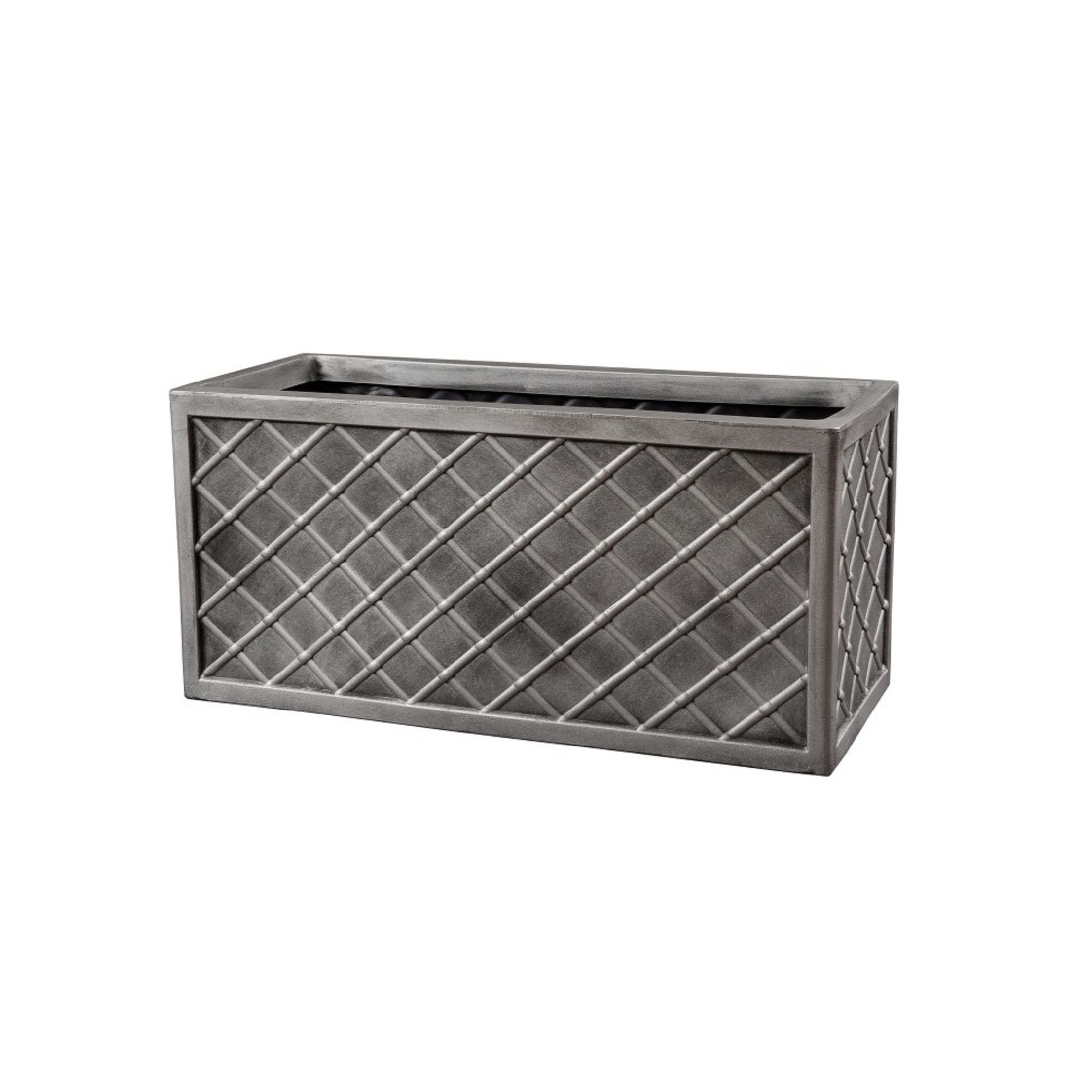 Sankey Lazio Pewter Plastic Rectangular Trough (H)33cm (W)70cm