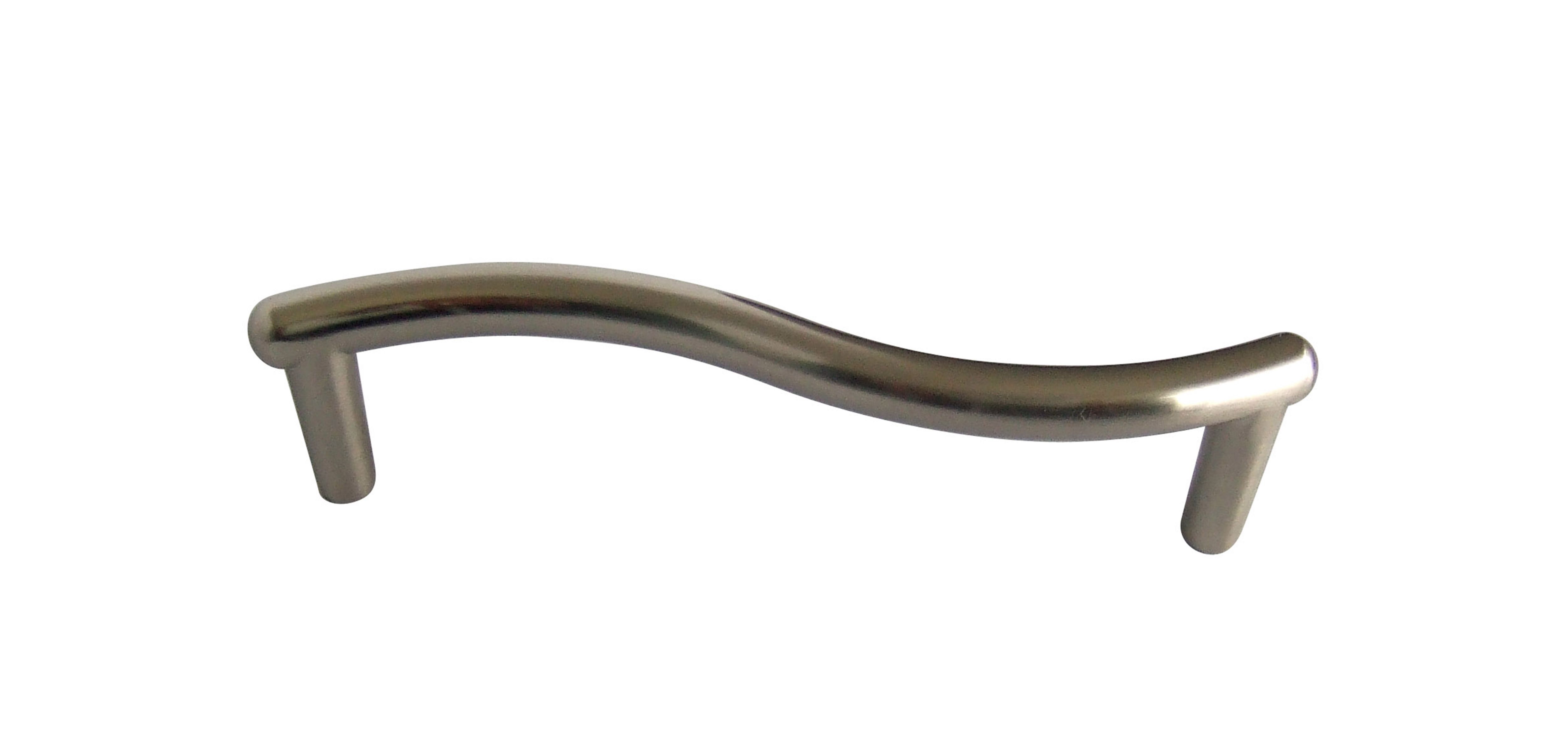 Satin Nickel effect Wave Cabinet Handle (L)250mm | DIY at B&Q