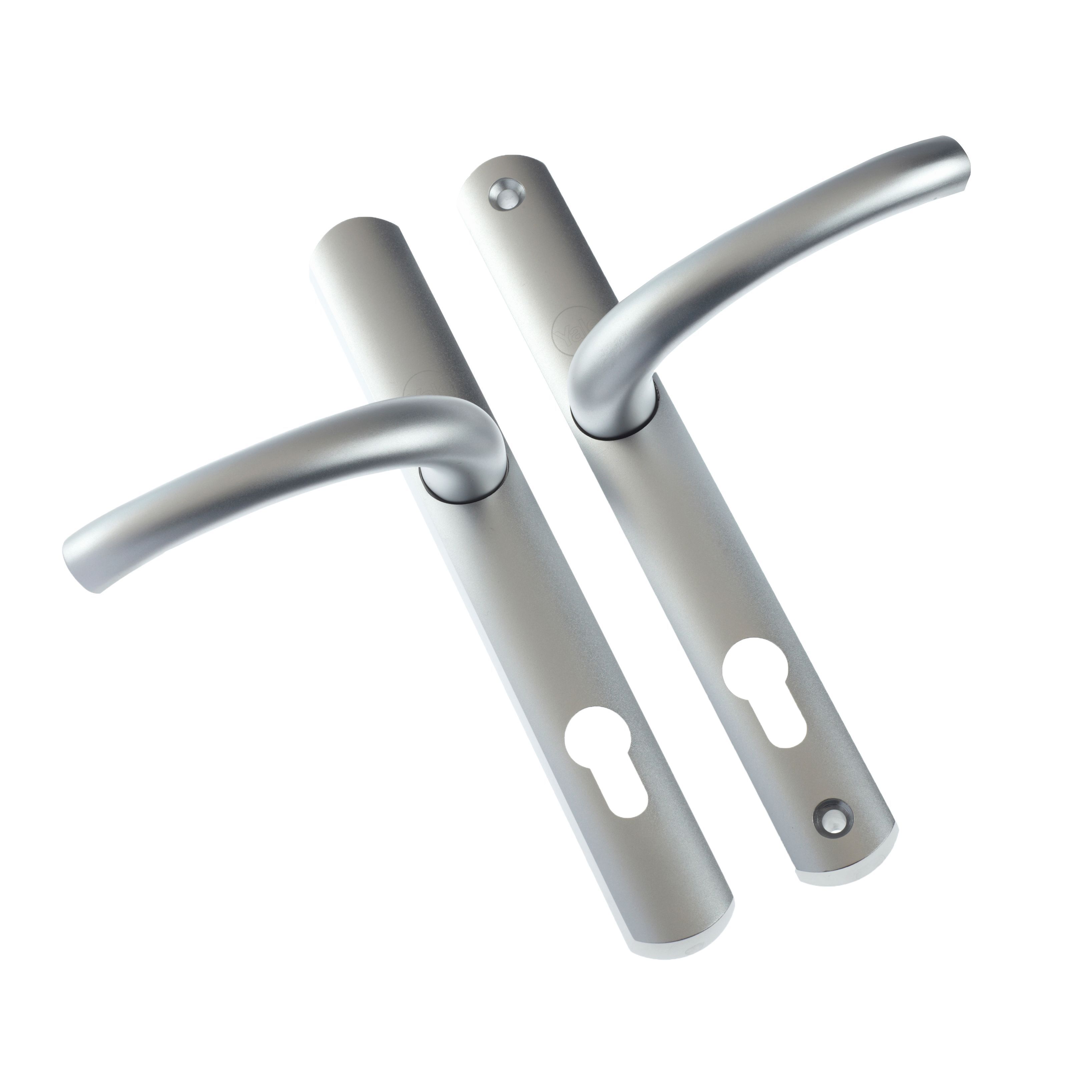 Satin Silver effect External Straight Lever for use with euro-profile ...
