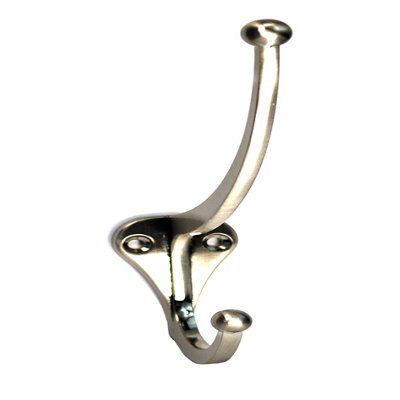 Satin Zinc alloy Hook | DIY at B&Q