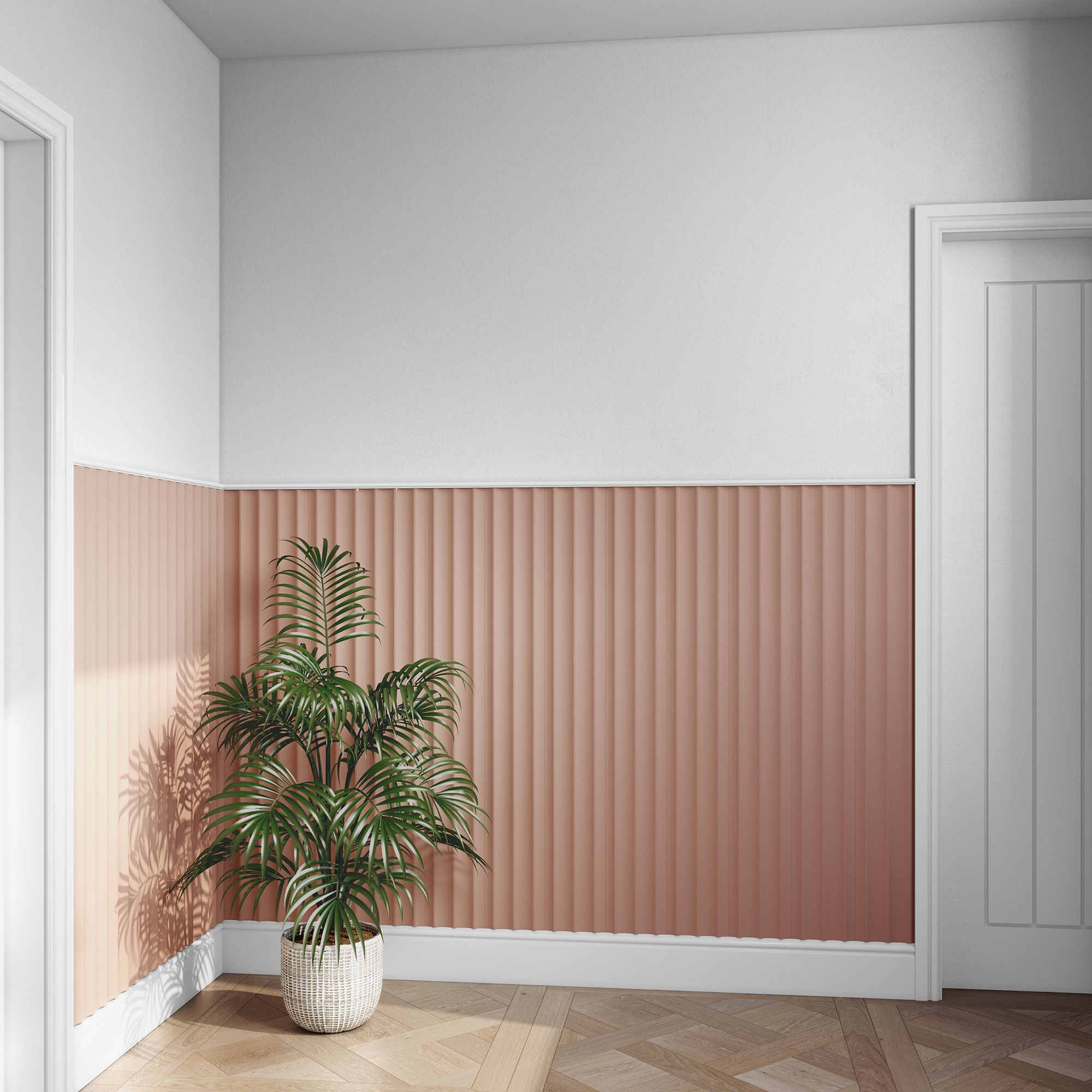 Scallop Cladding Pre-cut panel (L)1200mm (W)170mm (T)18mm