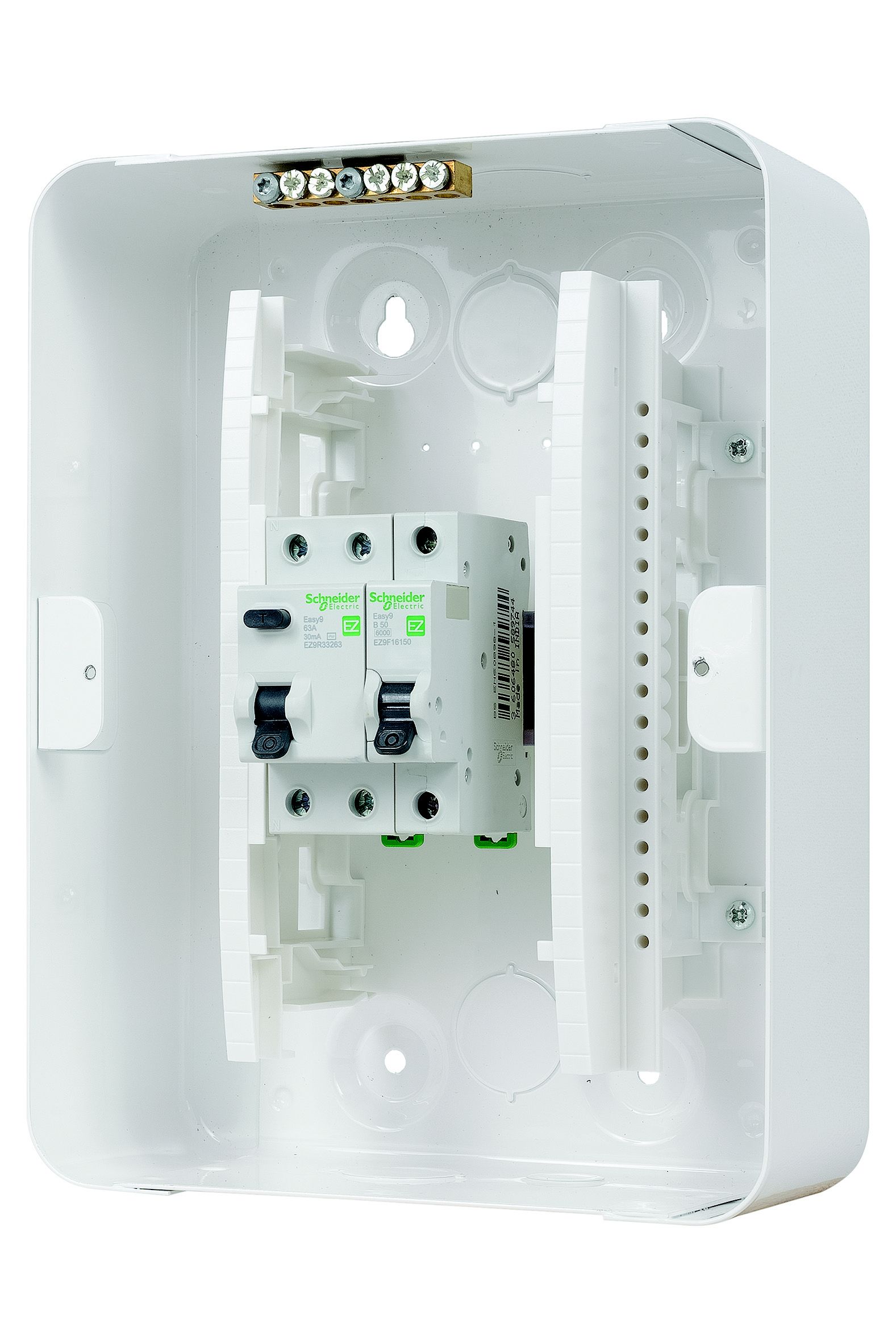 Schneider Electric 1-way Shower Consumer unit with 63A mains switch