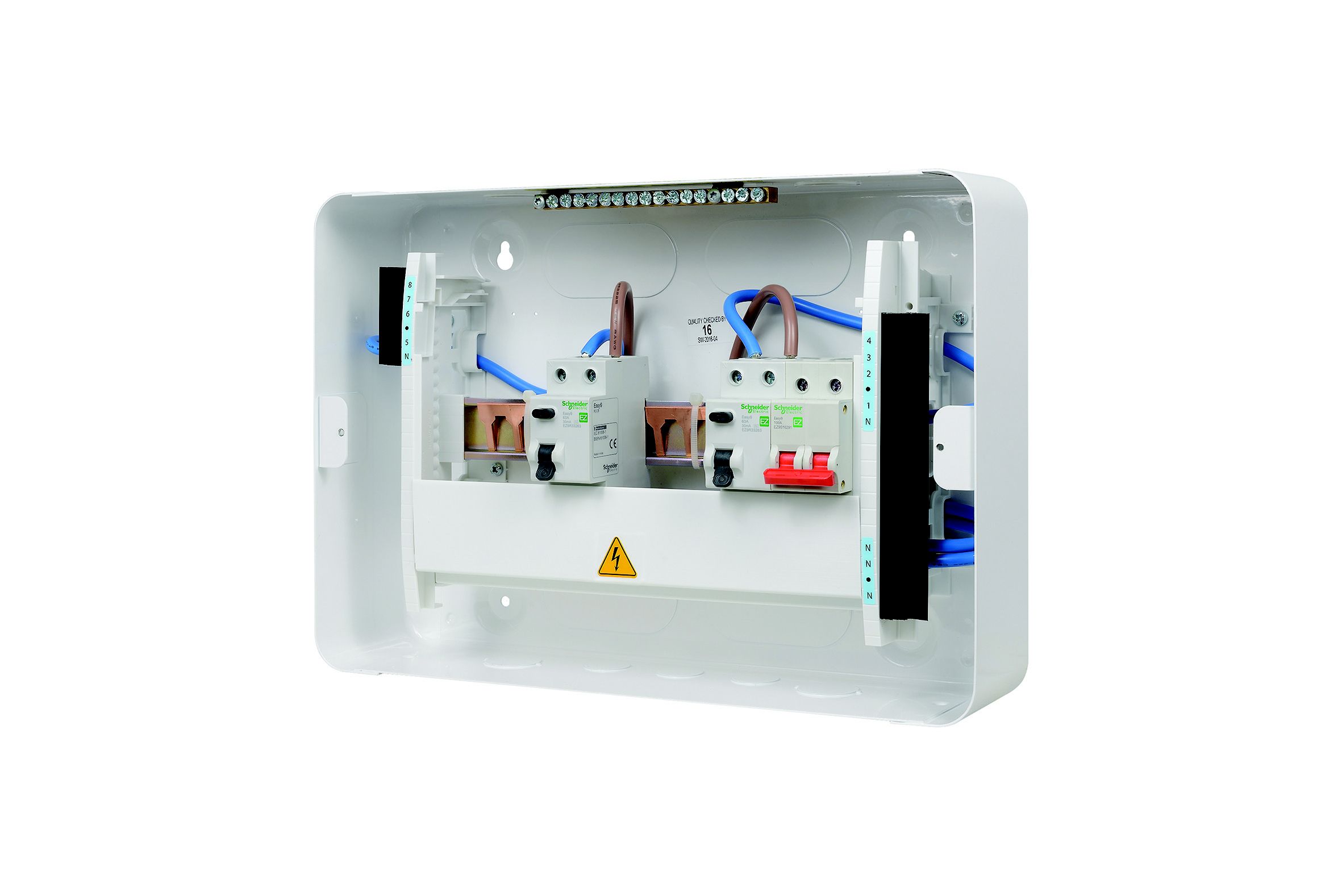 Schneider Electric 8-way Consumer unit with 100A main switch