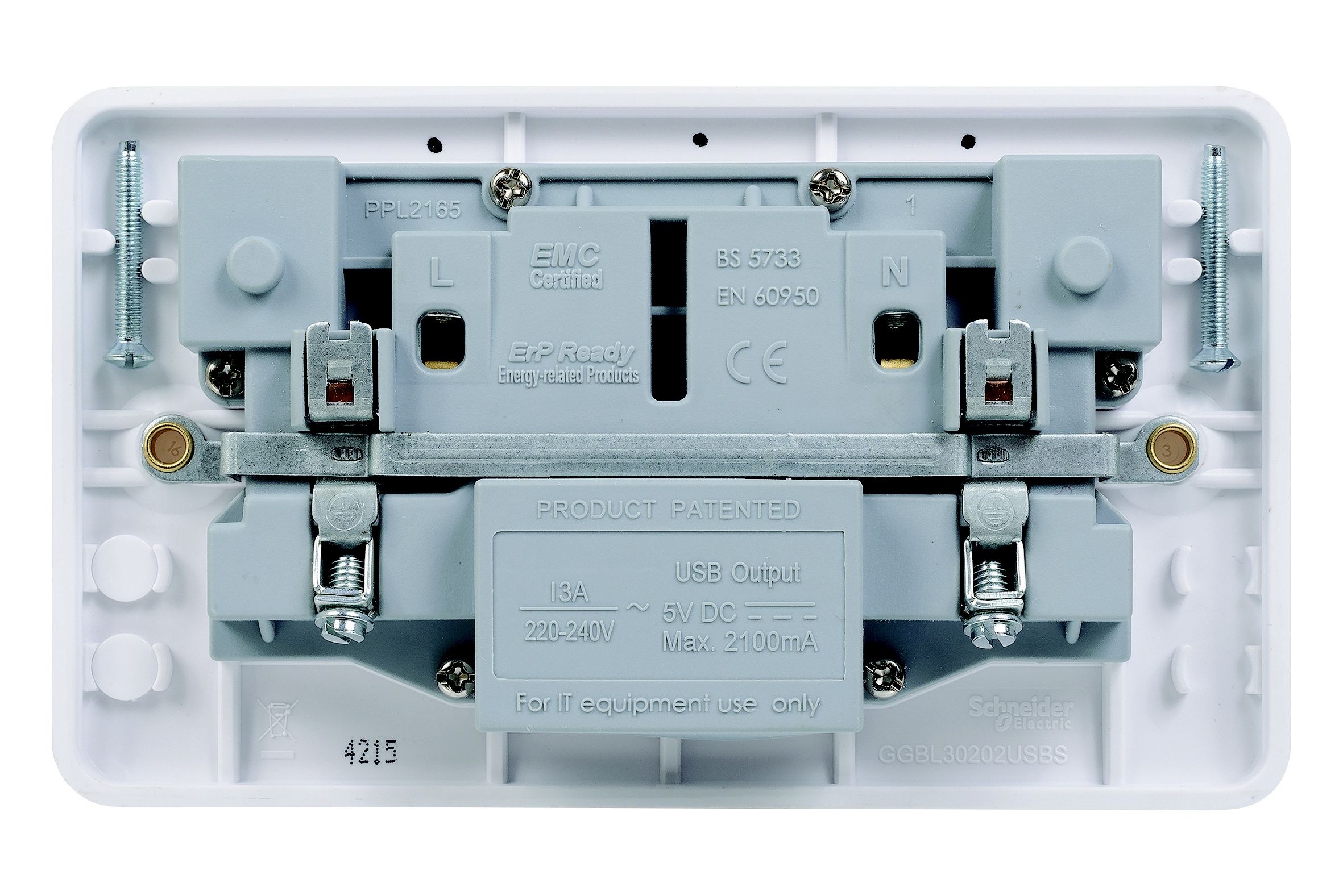 Schneider Electric Socket with USB, x2