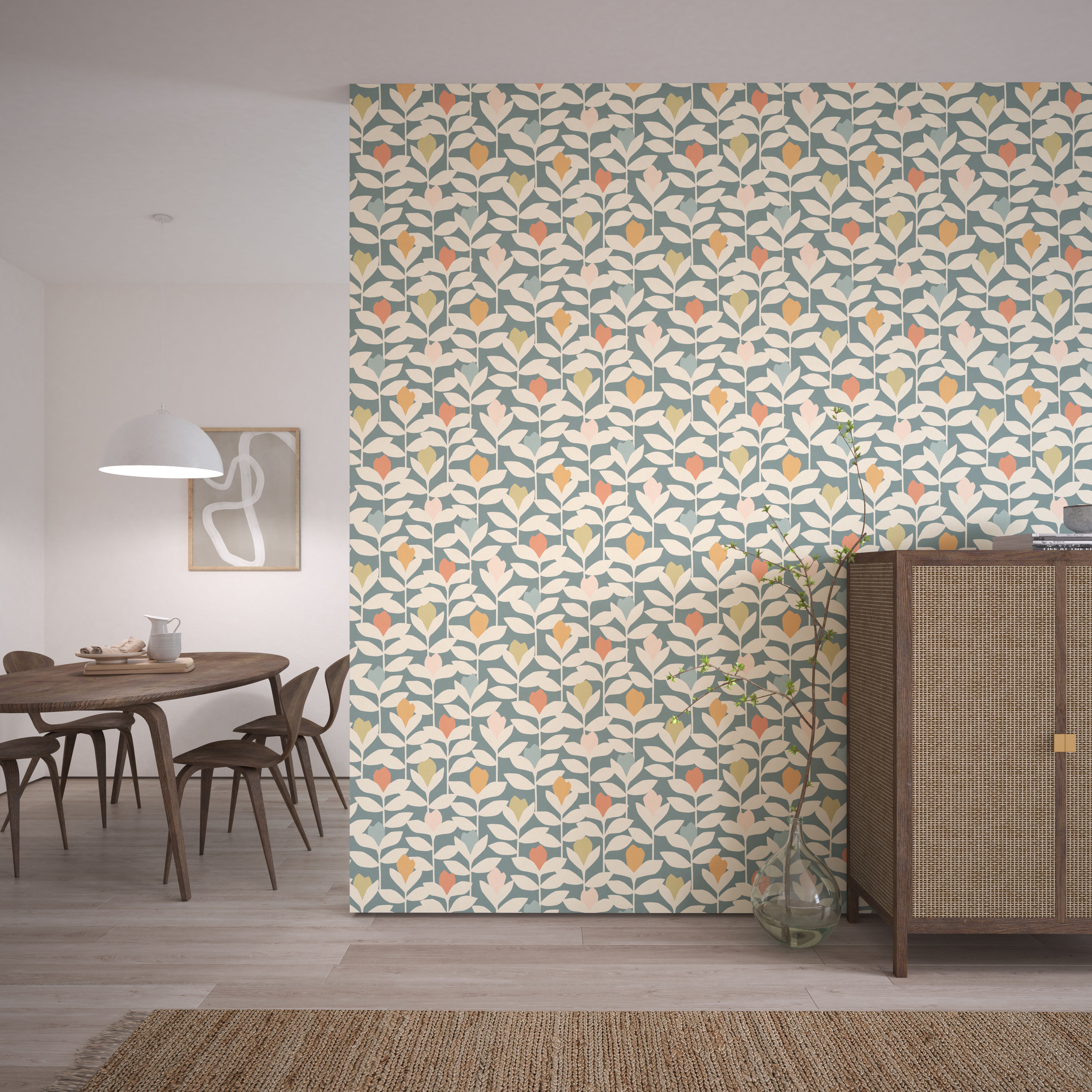 Scion Padukka Twilight Contemporary Floral Smooth Wallpaper
