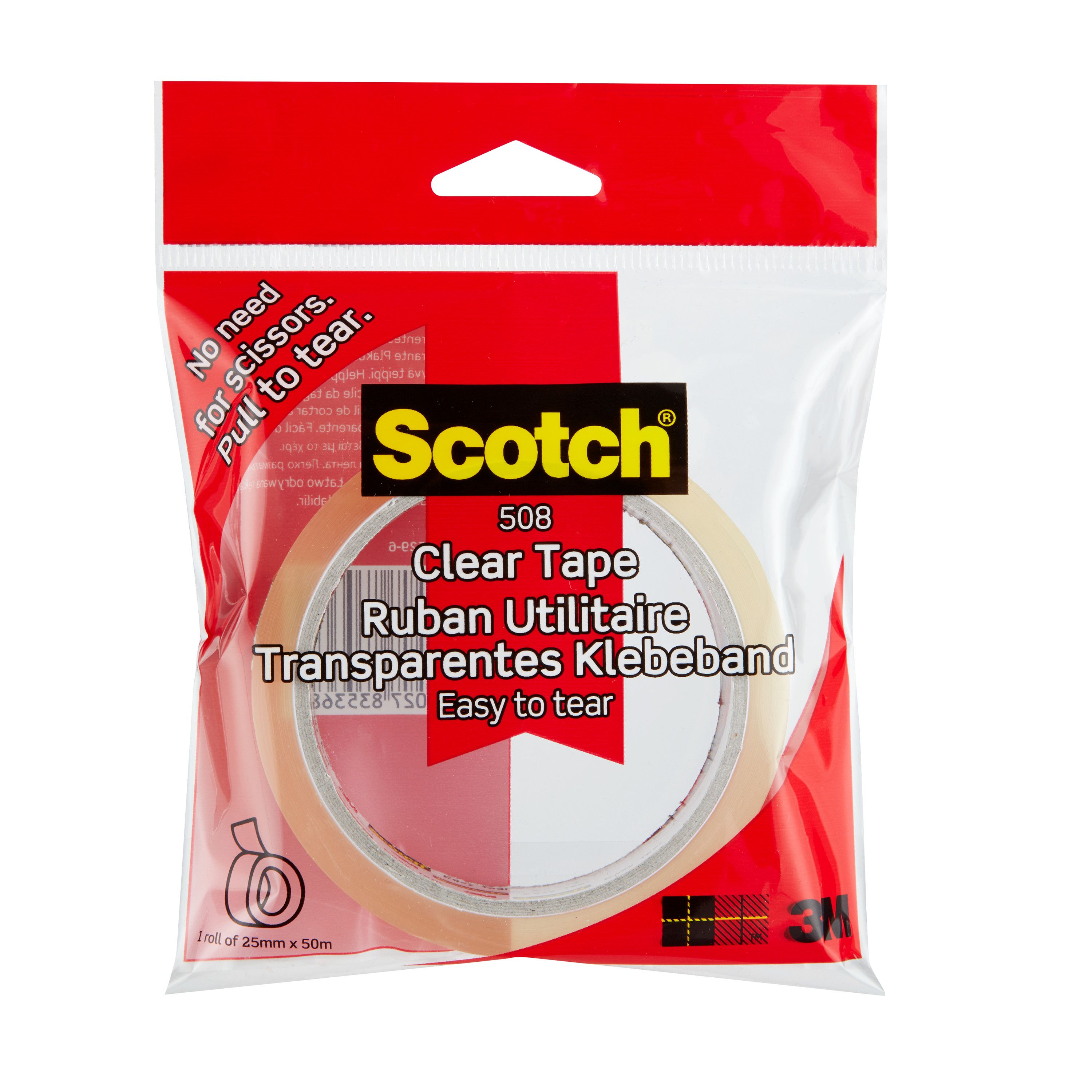 Scotch Easy tear Multipurpose Tape (L)50m (W)110mm