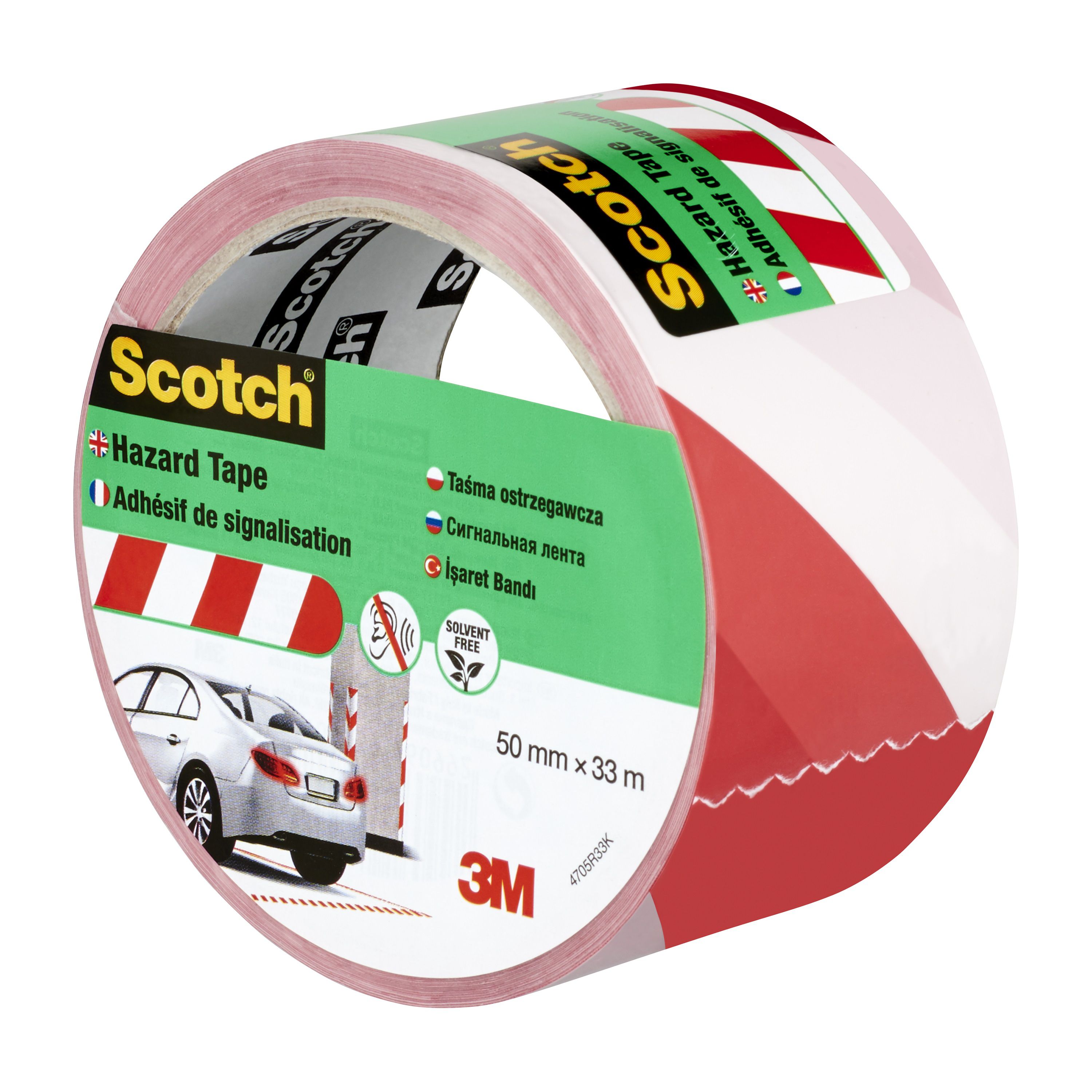 Scotch Red & white Tape (L)33m (W)50mm | DIY at B&Q