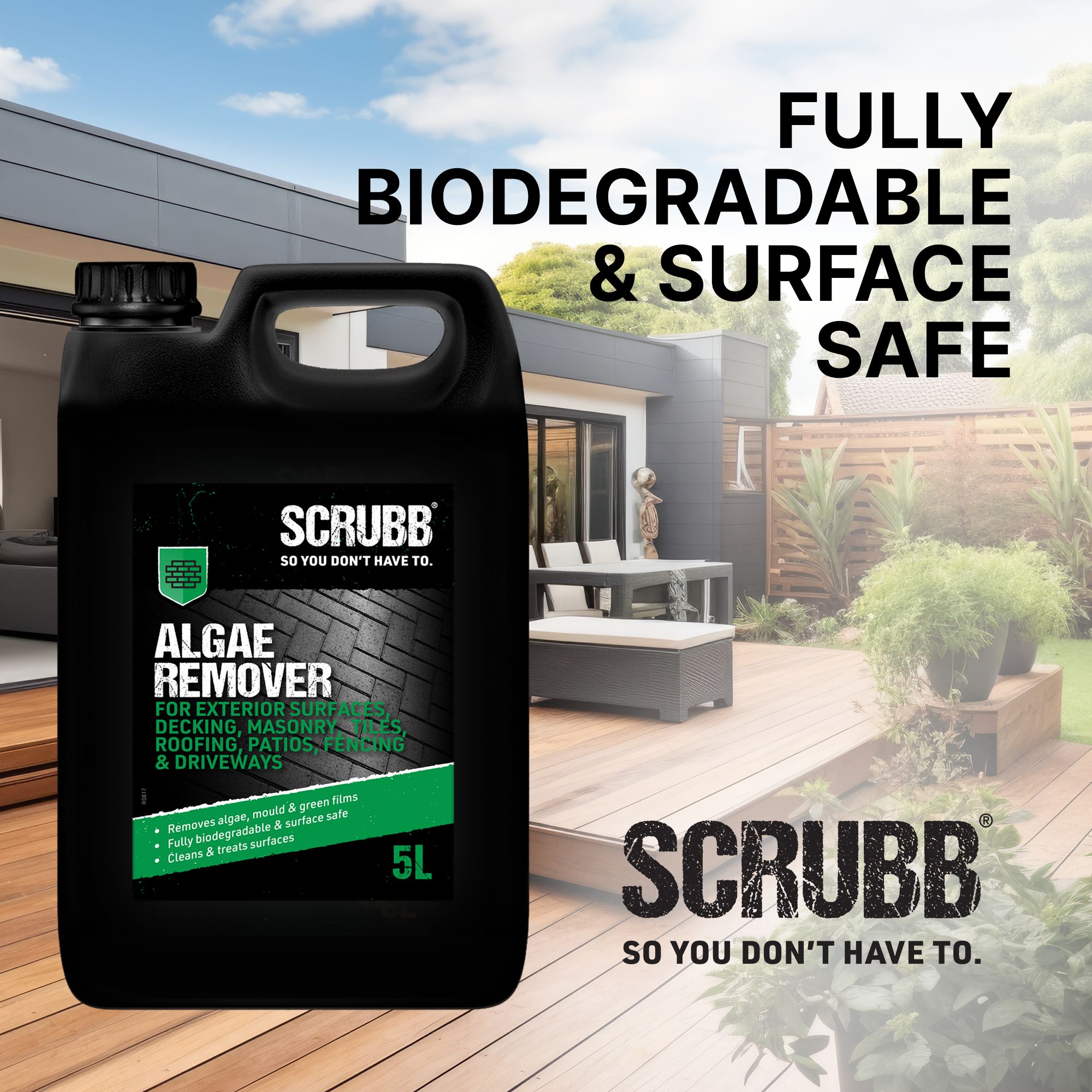 SCRUBB Exterior Liquid concentrate Algae & mould remover, 5L Bottle