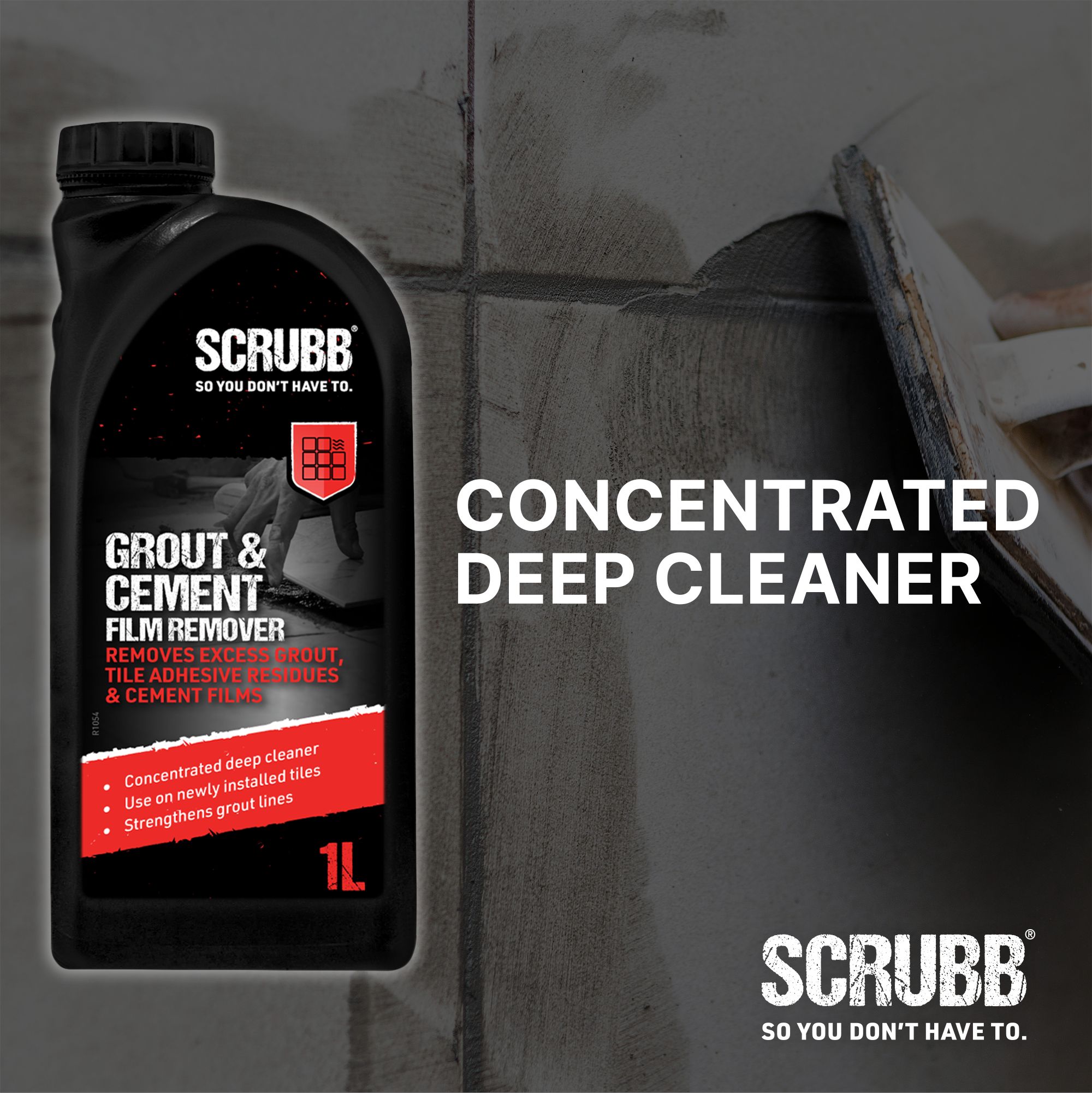 SCRUBB Grout cement film remover 1L