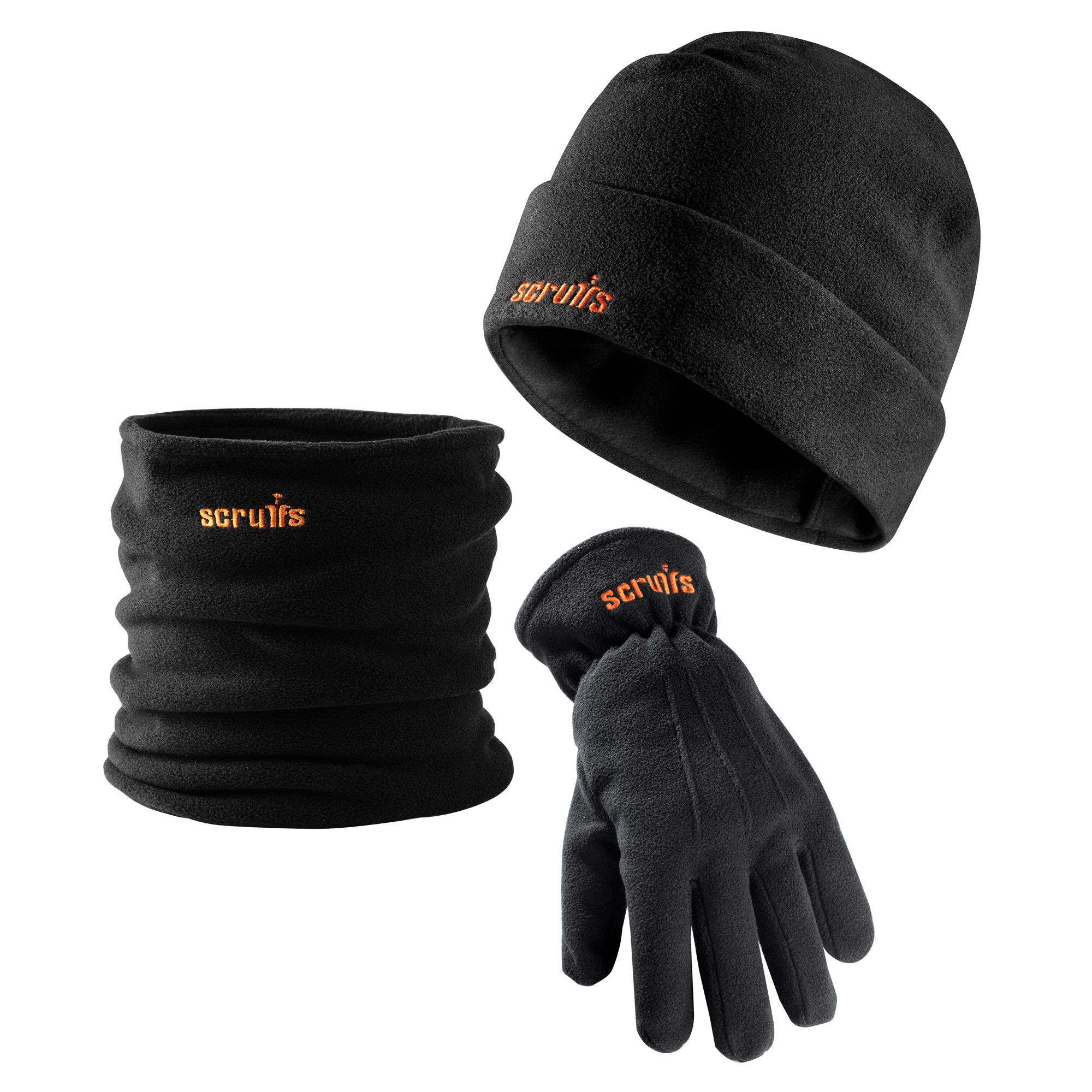 Scruffs Black Unisex Polar fleece accessory pack One size, Set of 3 ...