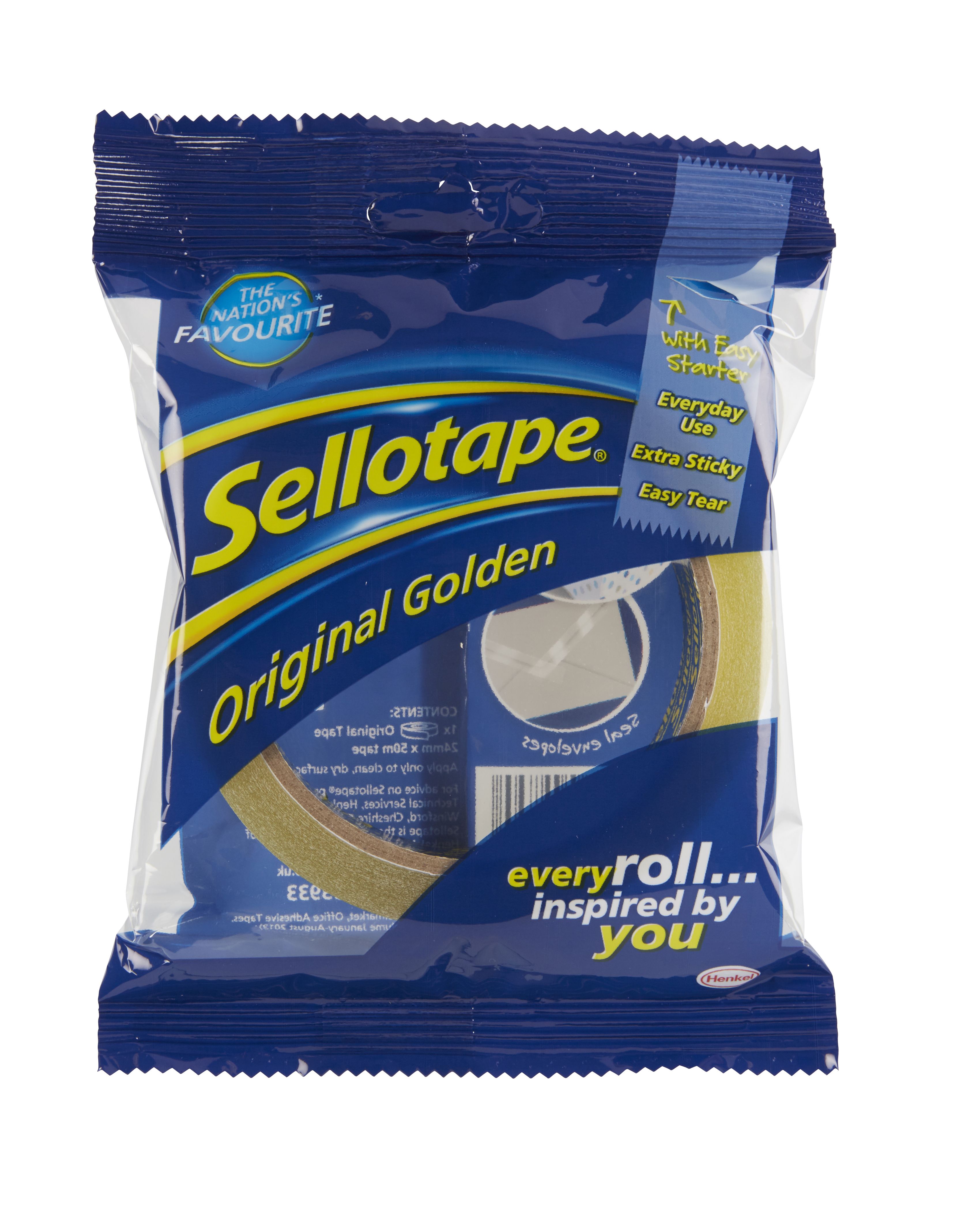 Sellotape Yellow Office Tape (L)50m (W)24mm | DIY at B&Q