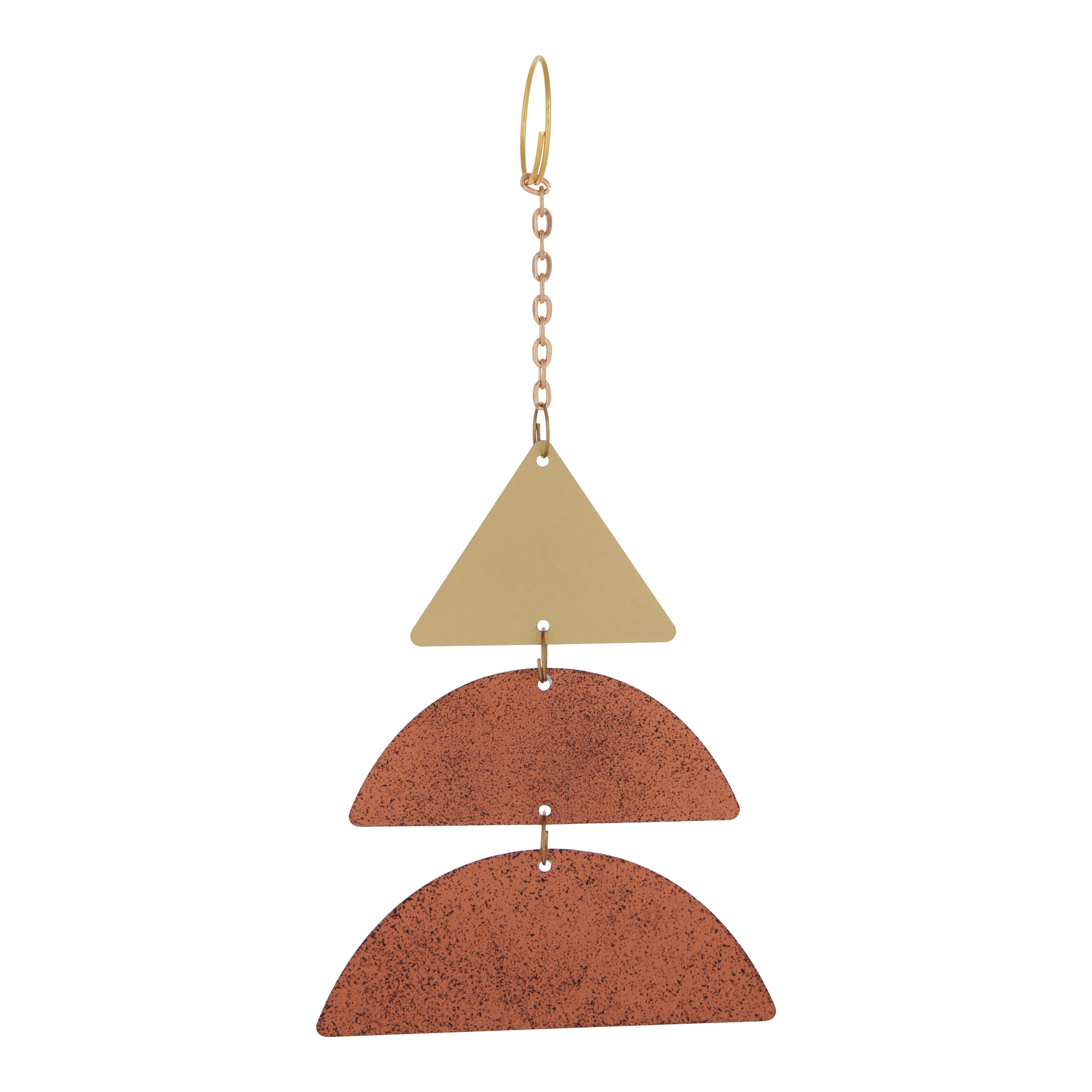 Shadow play Copper effect Circles & Triangles Metal Hanging decoration ...