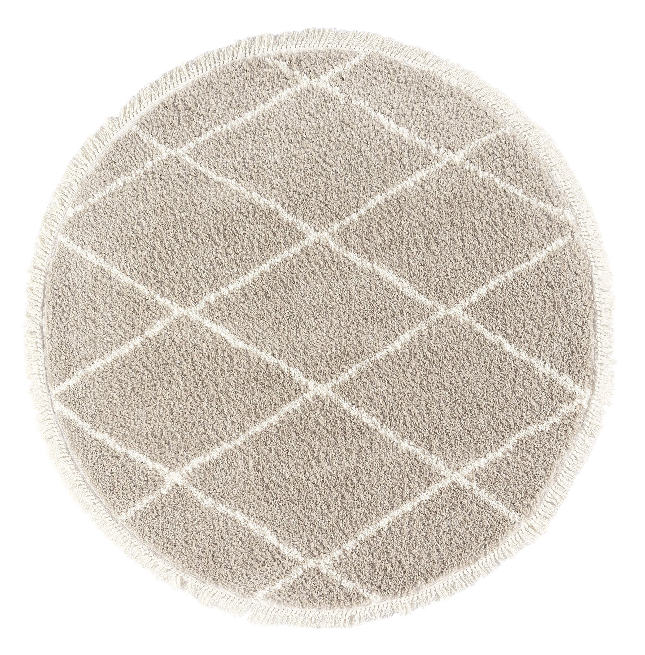 Shaggy berber Beige Rug 120cmx120cm | DIY at B&Q