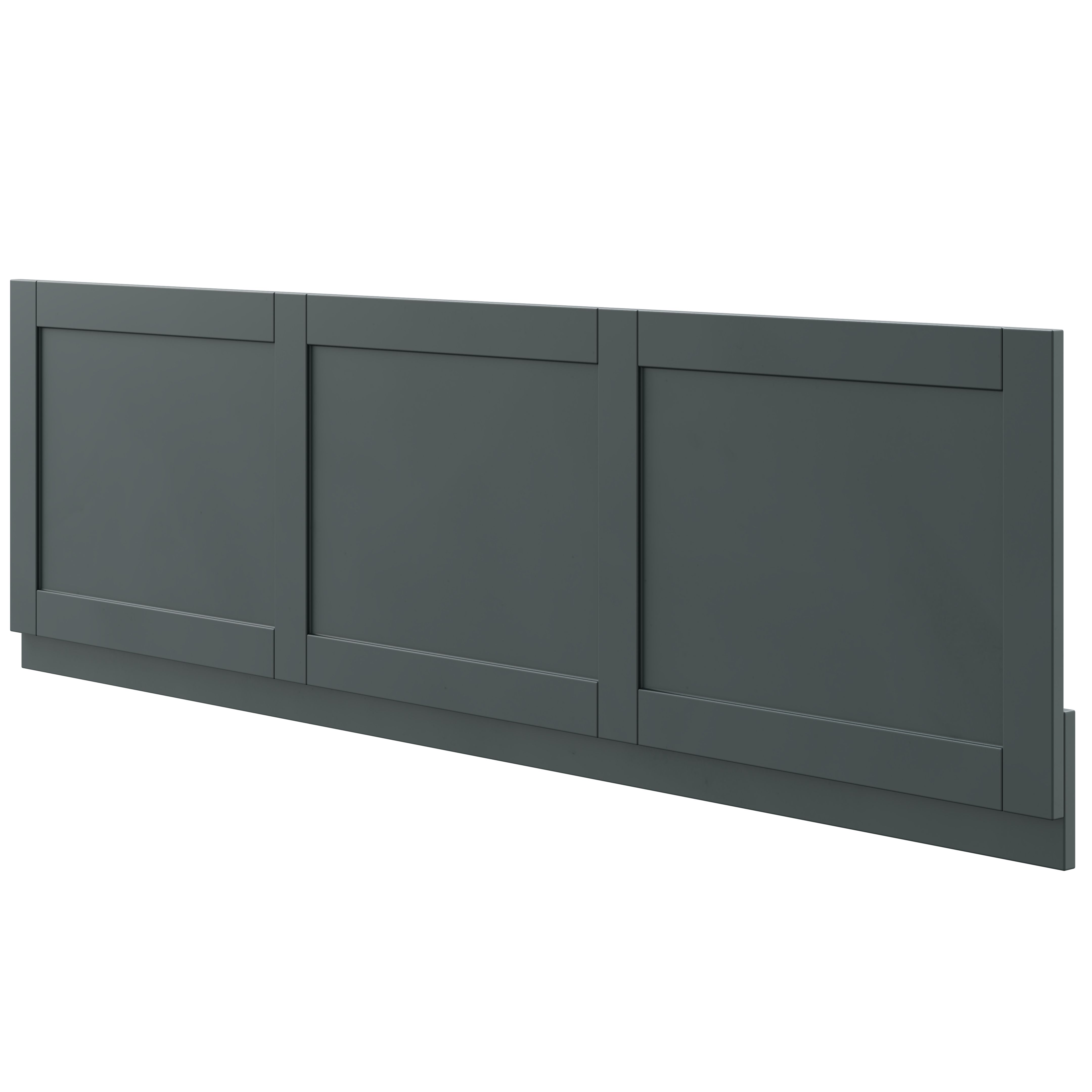 Buy Shaker Matt Green Rectangular Front Bath panel (H)47cm (W)170cm ...