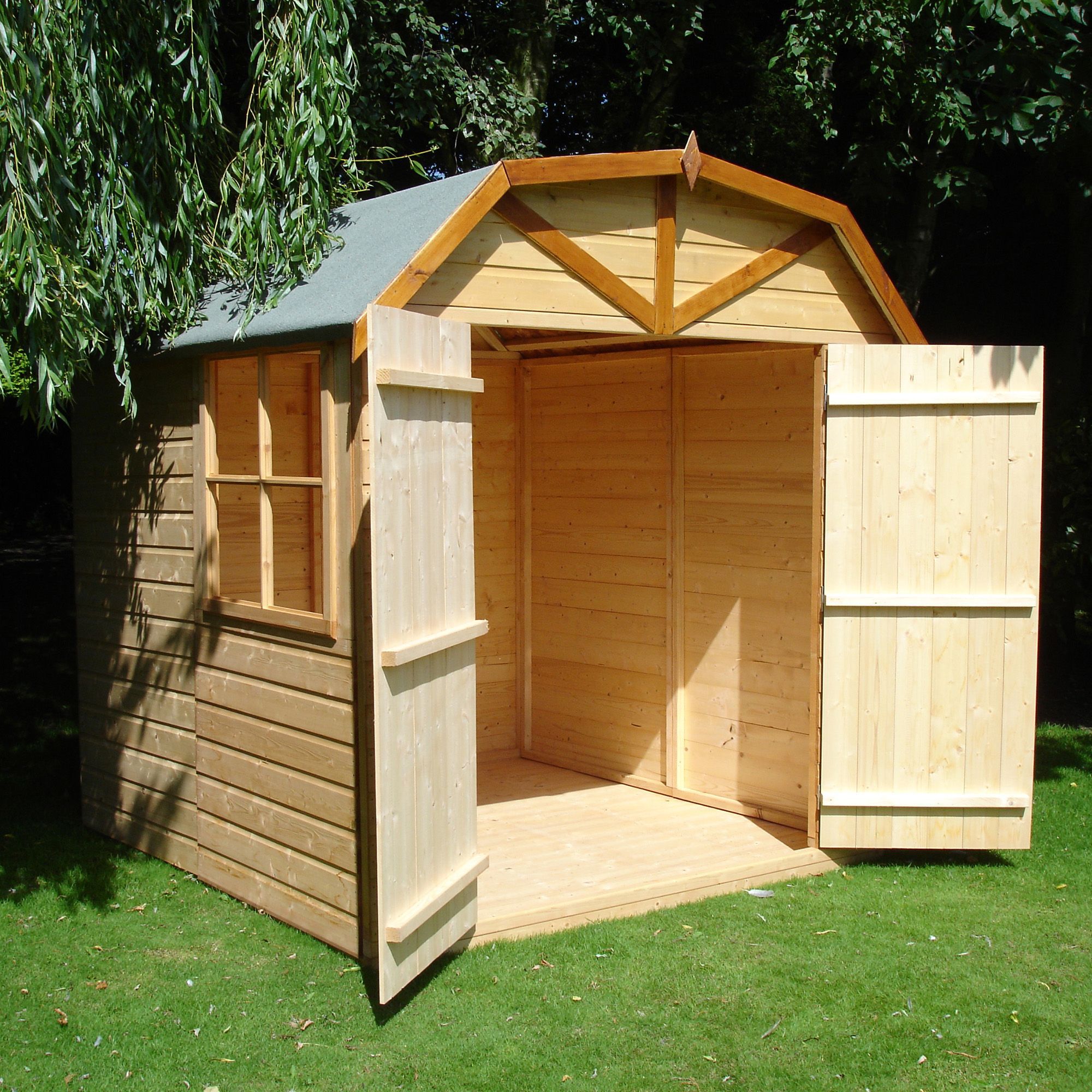 Shire Dutch 7x7 ft Dutch apex Wooden 2 door Shed with floor & 1 window ...