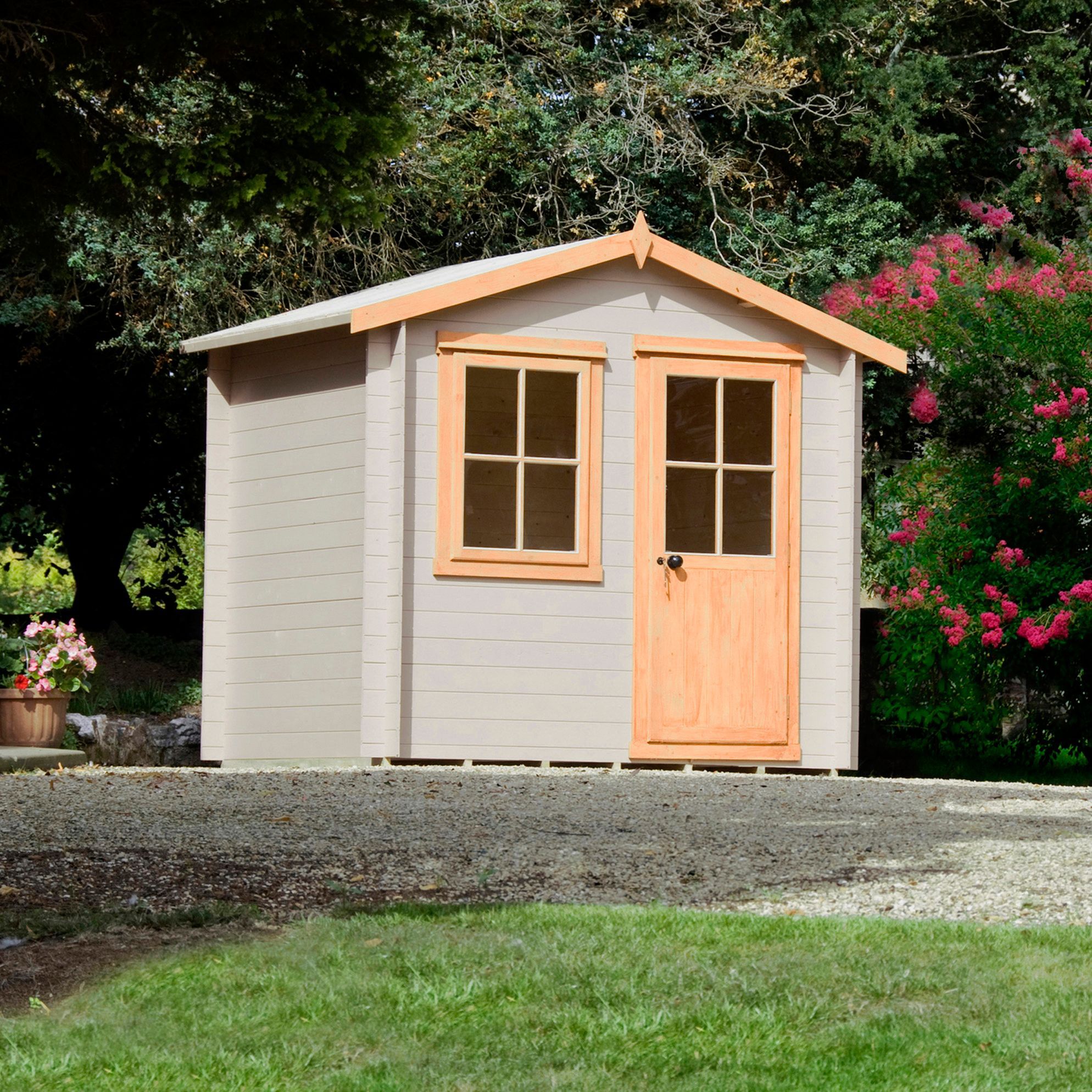 Shire Hartley 10x10 ft & 1 window Apex Wooden Cabin (Base included ...
