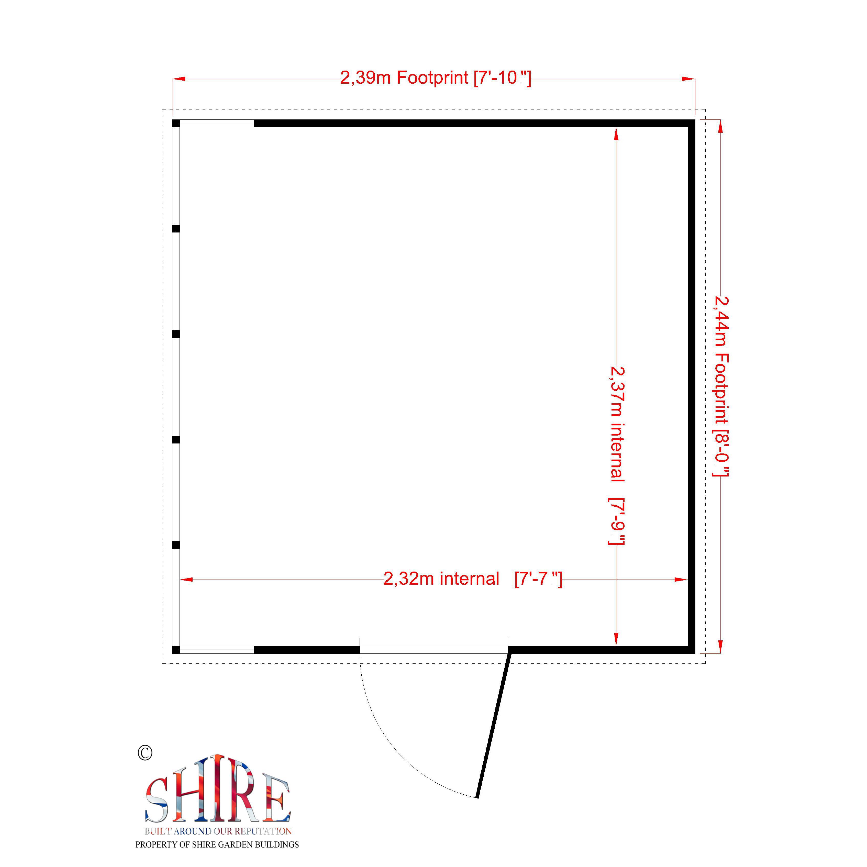 Shire Sun 8x8 ft & 5 windows Pent Wooden Summer house - Assembly ...